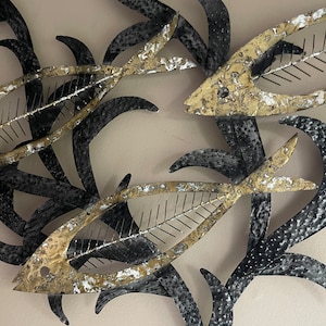 Vintage Curtis Jeré Sculptural Atomic Fish Metal Wall Hanging Modern ...