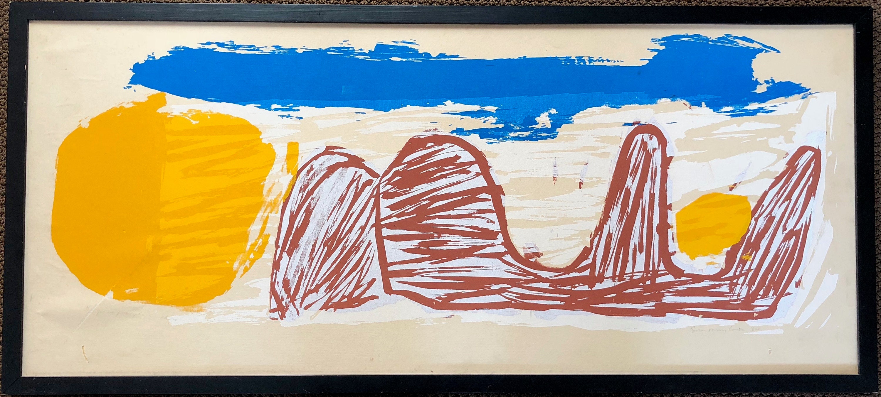 RESERVED FOR ASHTON Vintage 60s Serigraph Silkscreen Abstract Wall ...