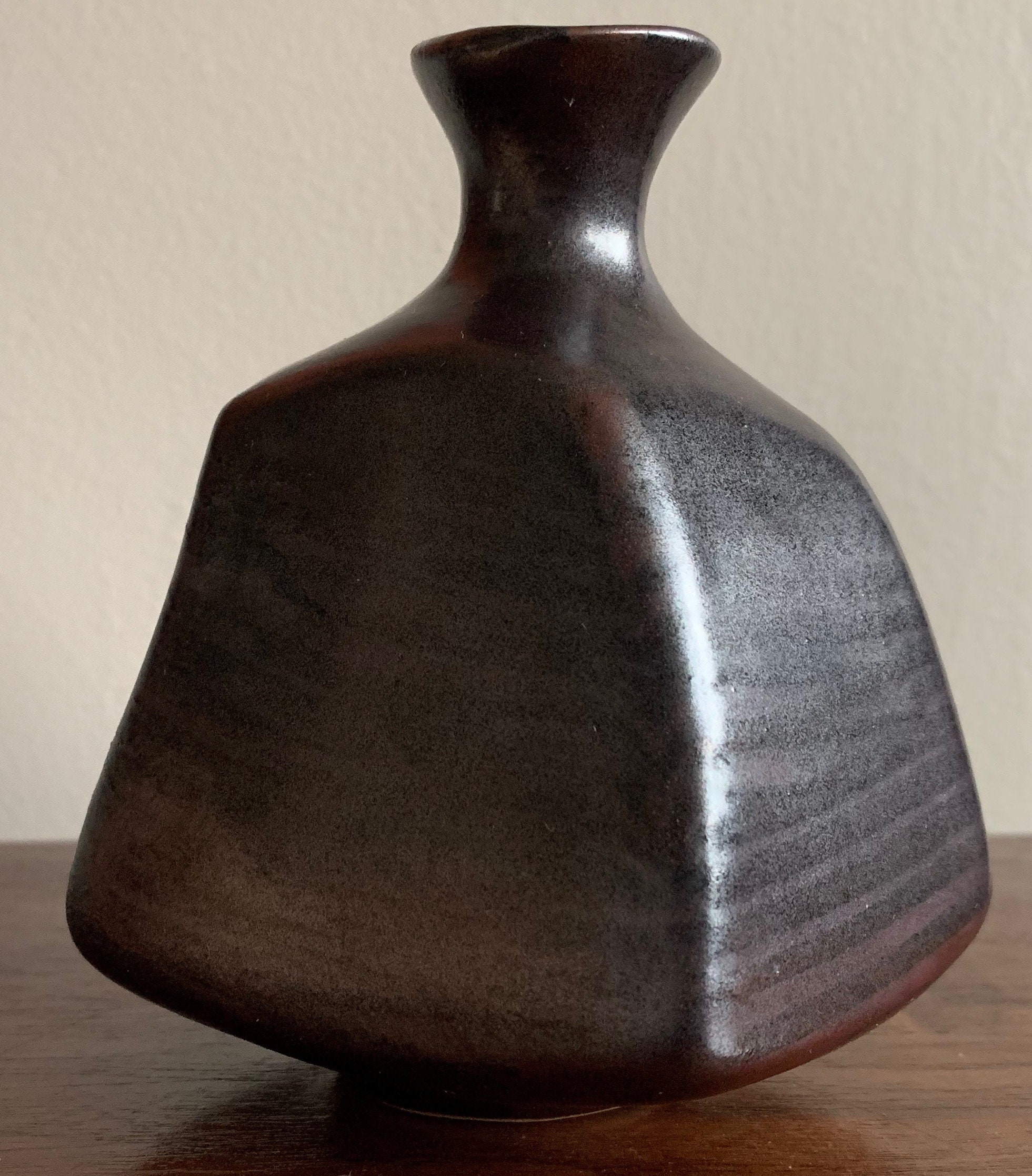 Small Unusual Shape Vintage Ceramic Vase Weed Pot Mid Century Modern ...