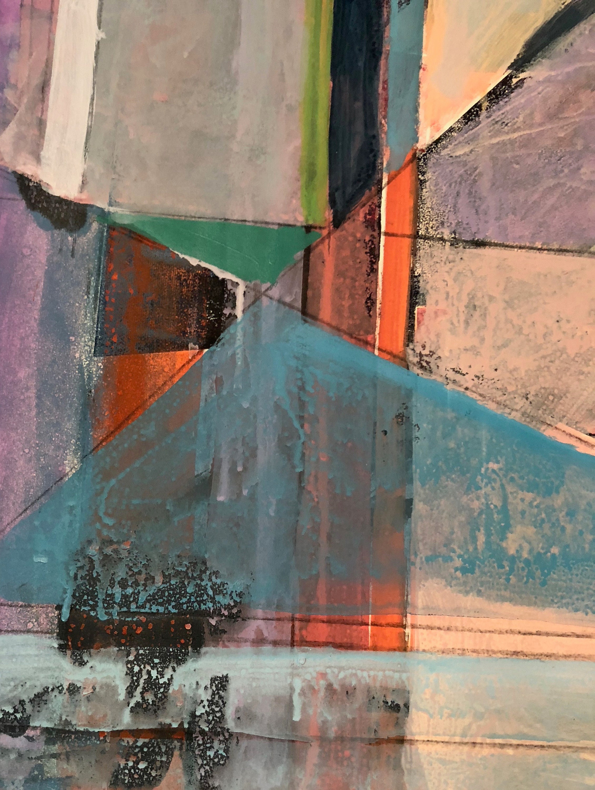 RESERVED FOR BARRY - Contemporary Abstract Acrylic Mixed Media Painting ...