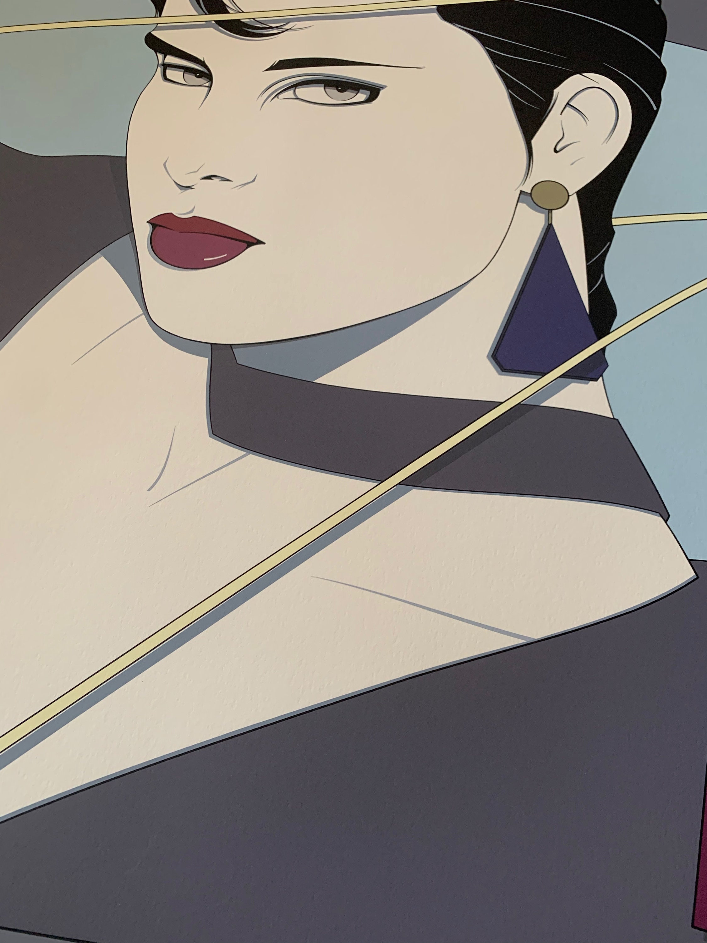 Vintage Nagel Serigraph Wall Hanging Modern Art Chicago Dumas Mirage ...