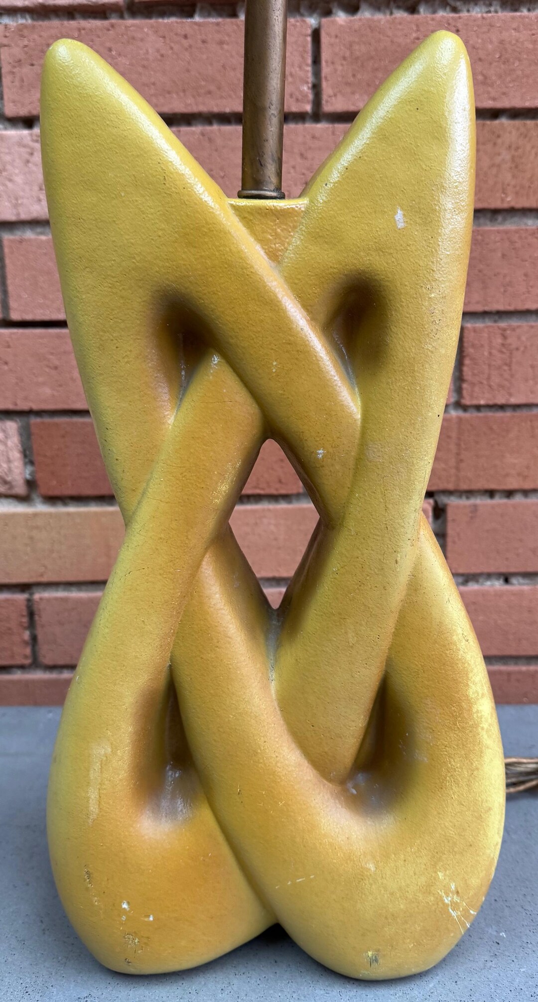 Vintage MCM Atomic Symbol Plaster Table Lamp Mid Century Modern 1950s ...