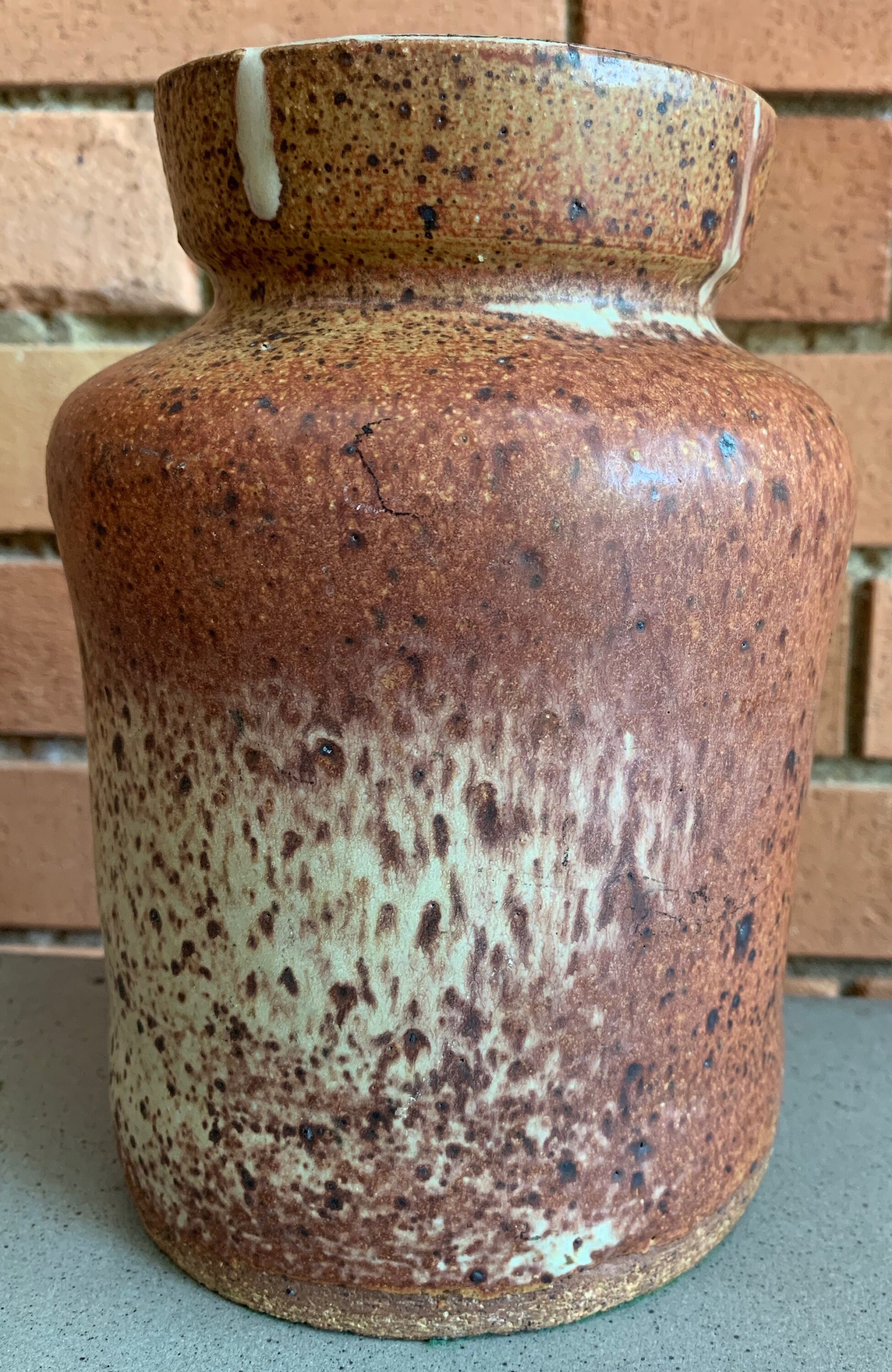 Vintage 70s Ceramic Stoneware Studio Pottery Vase Planter Mid Century ...