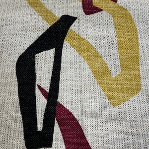 Vintage MCM 50s 60s Boomerang Fabric Textile Material Mid Century ...