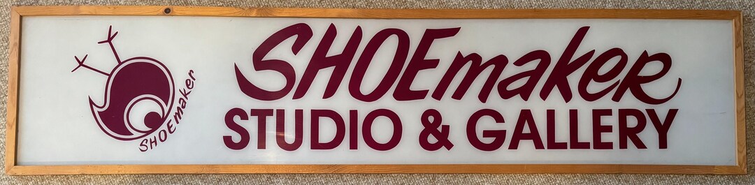 Rare Vintage Shoemaker Acrylic Sign St. Louis Artist Studio Gallery ...
