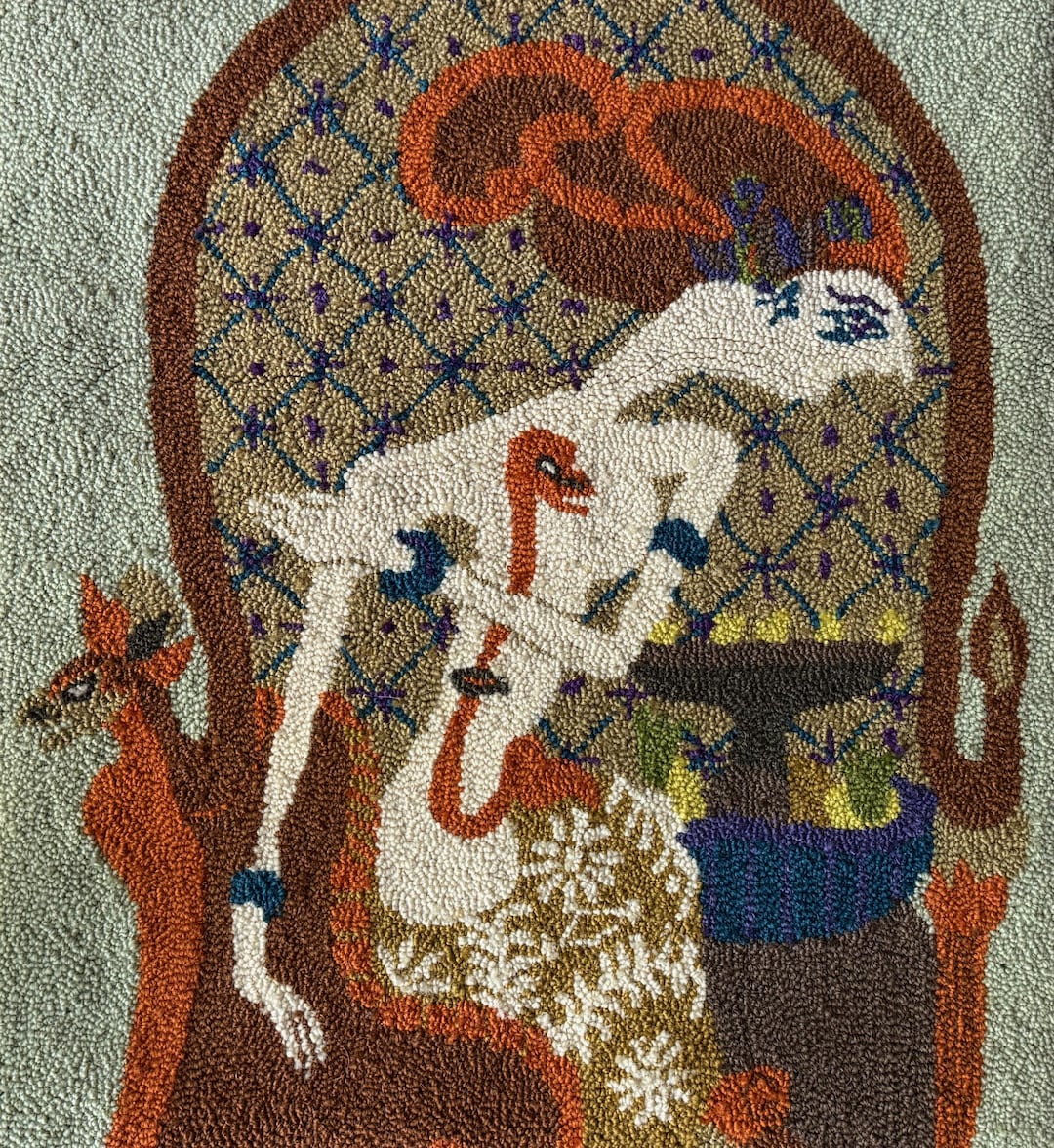Vintage Figural MCM ERA Industries ACKERMAN Woven Tapestry Wall Hanging ...