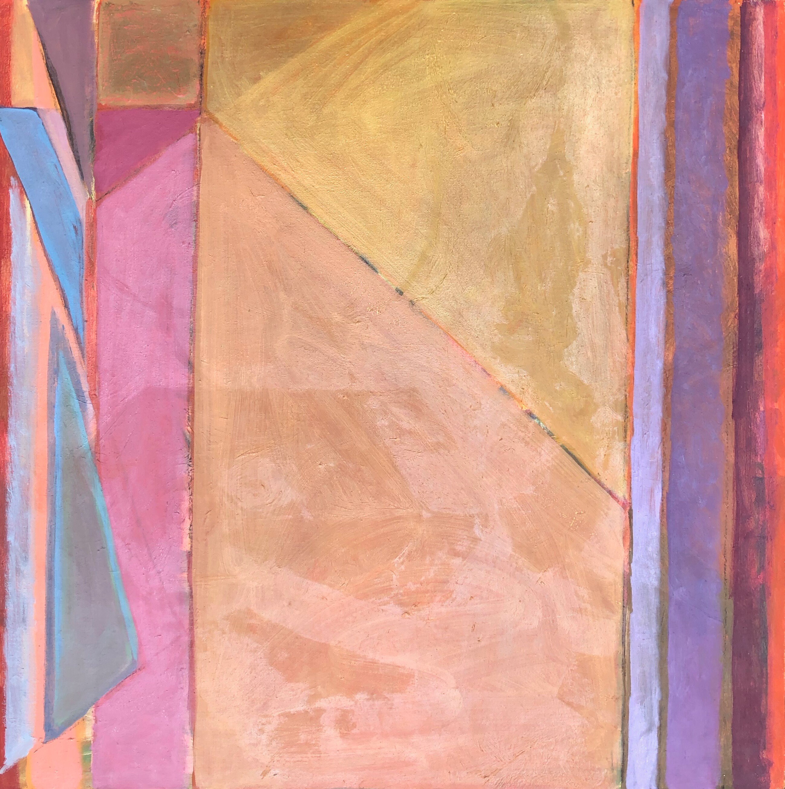 RESERVED FOR BARRY Contemporary 80s Abstract Shapes Oil Painting Modern ...