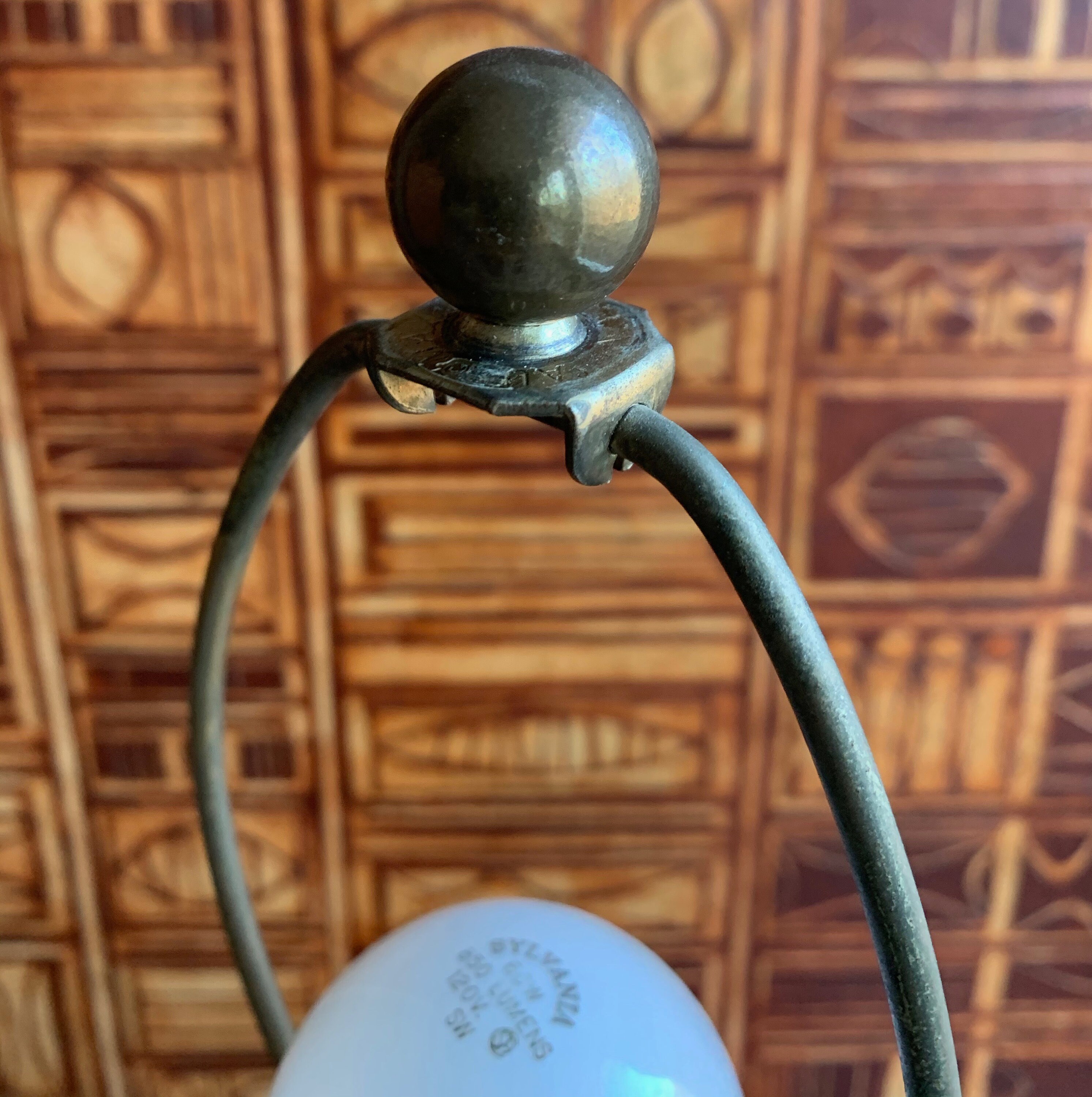 Round Vintage Abstract Lapid Israel Ceramic Art Pottery Lamp Mid ...