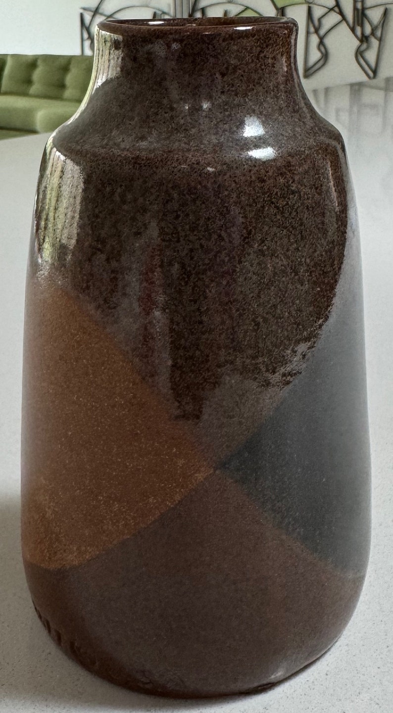 Small Vintage 70s Pottery Craft Ceramic Vase Earthtones Modern USA - Etsy