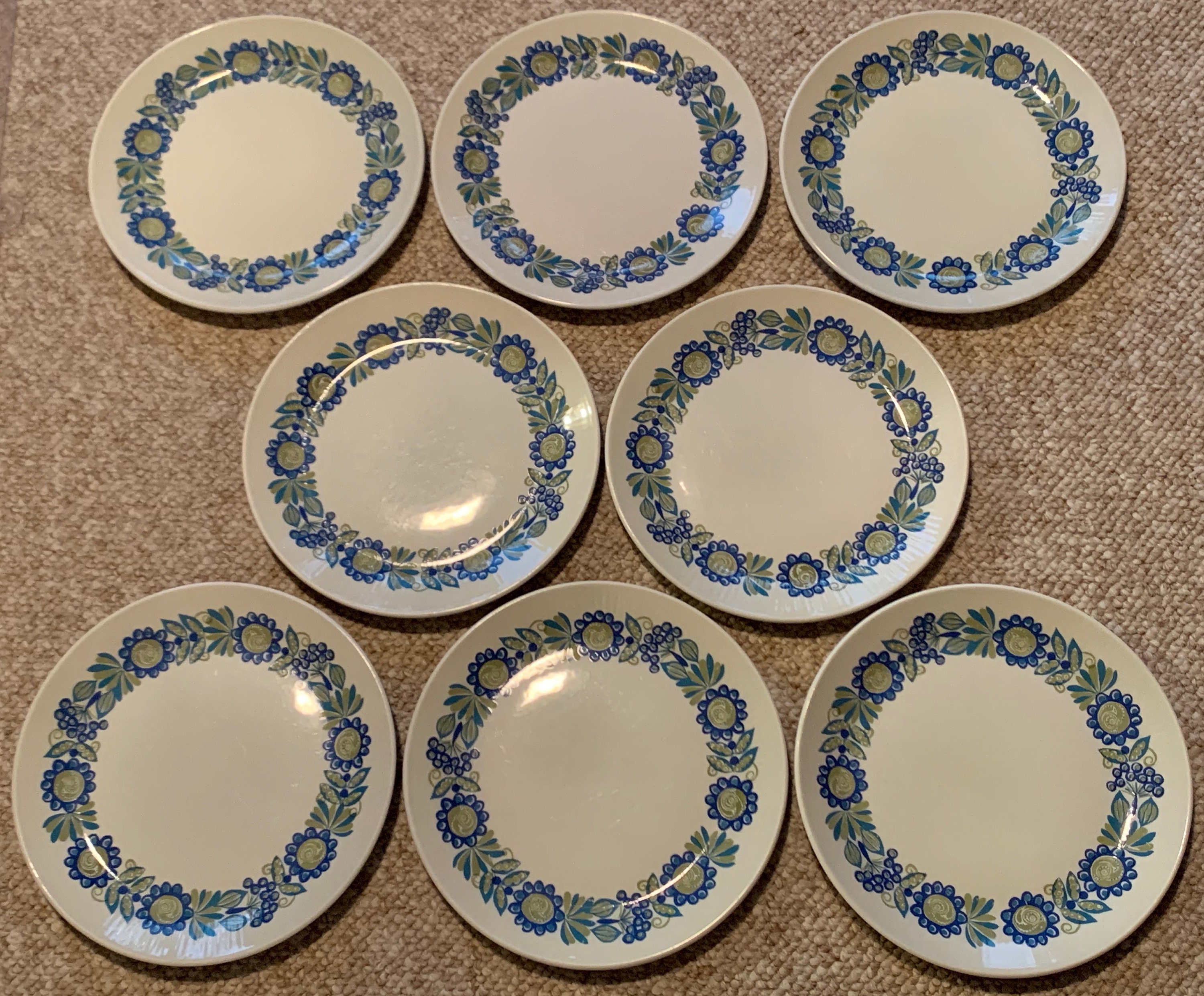 Set 8 Figgjo Flint Norway Tur Viking Turi Design Gramstad Oliver Dinner ...