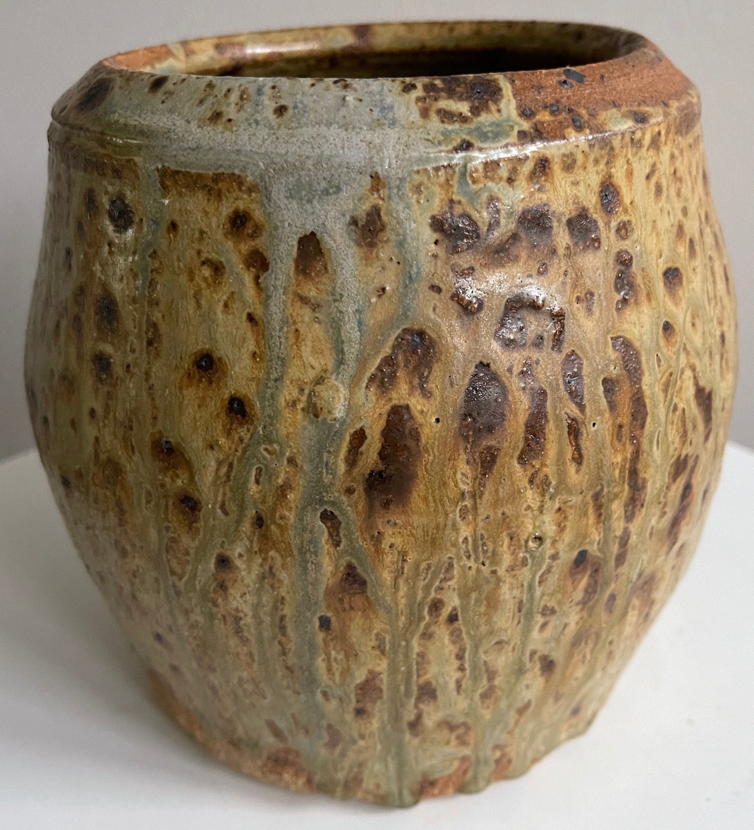 Vintage 70s Ceramic Stoneware Studio Pottery Decorative Vase Mid ...