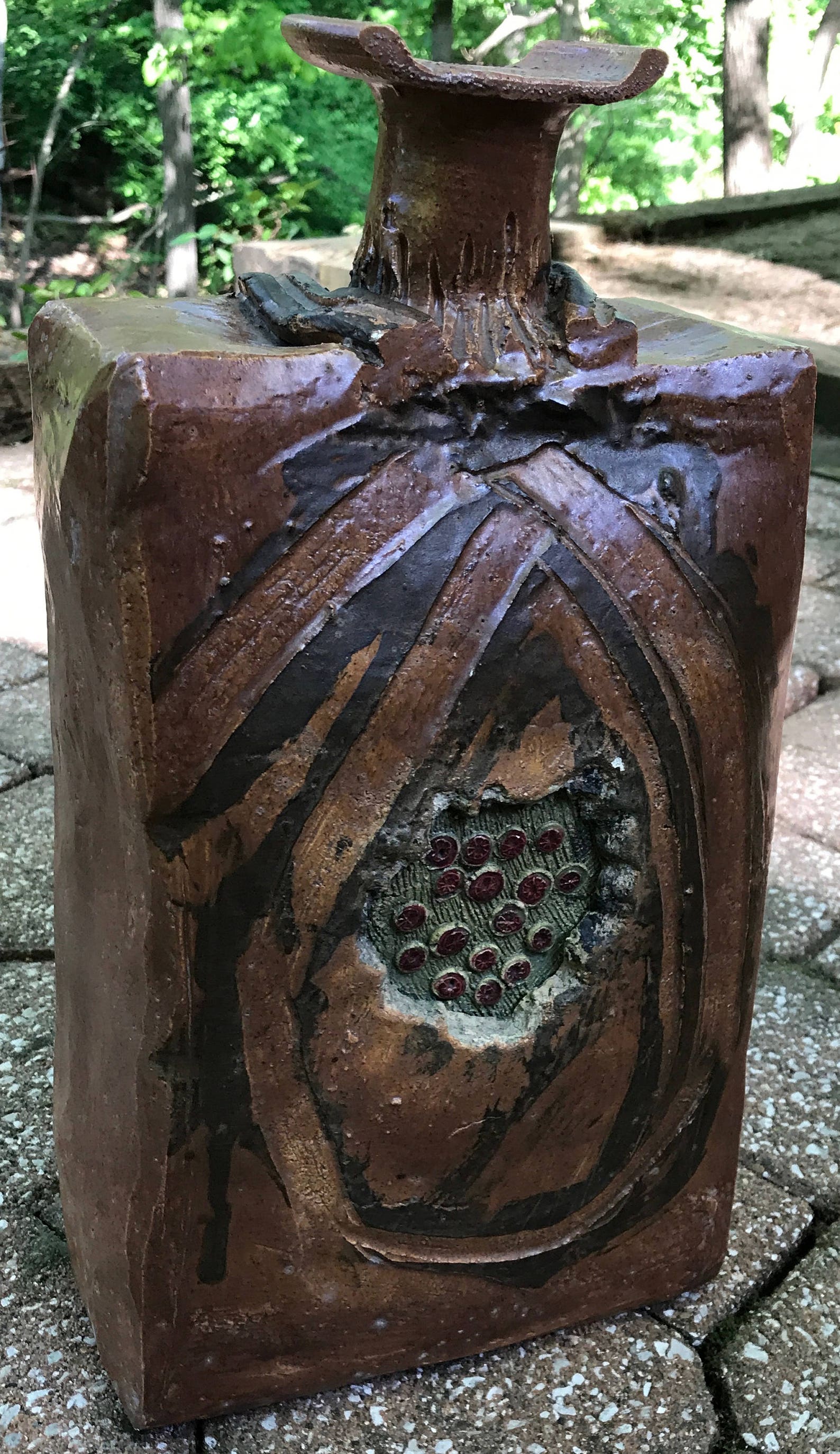 Vintage 60s Decorative Ceramic Stoneware Vase Retro Mid Century Modern ...