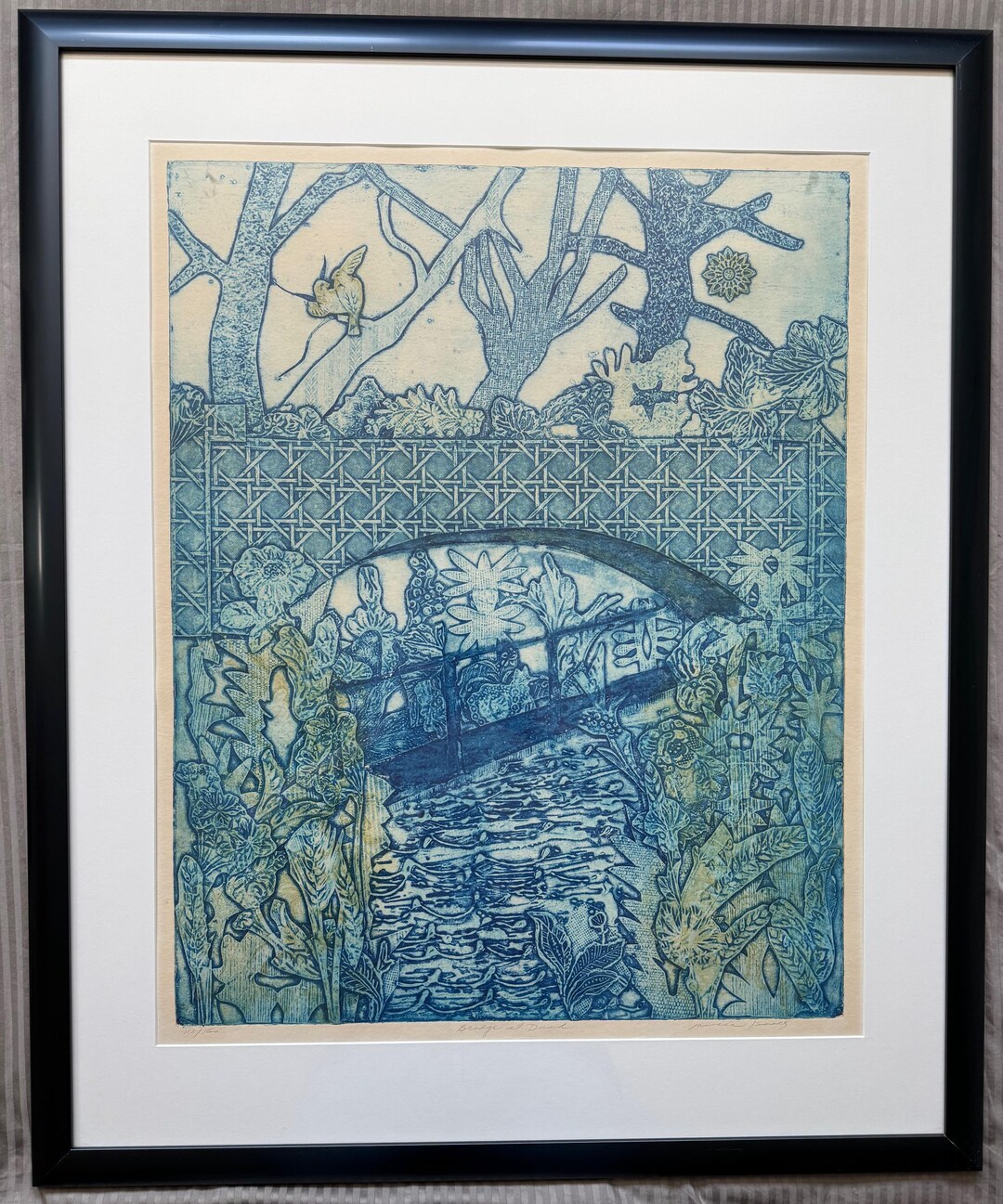 Vintage Marcia Isaacs Etching Print Signed Numbered Framed Matted ...