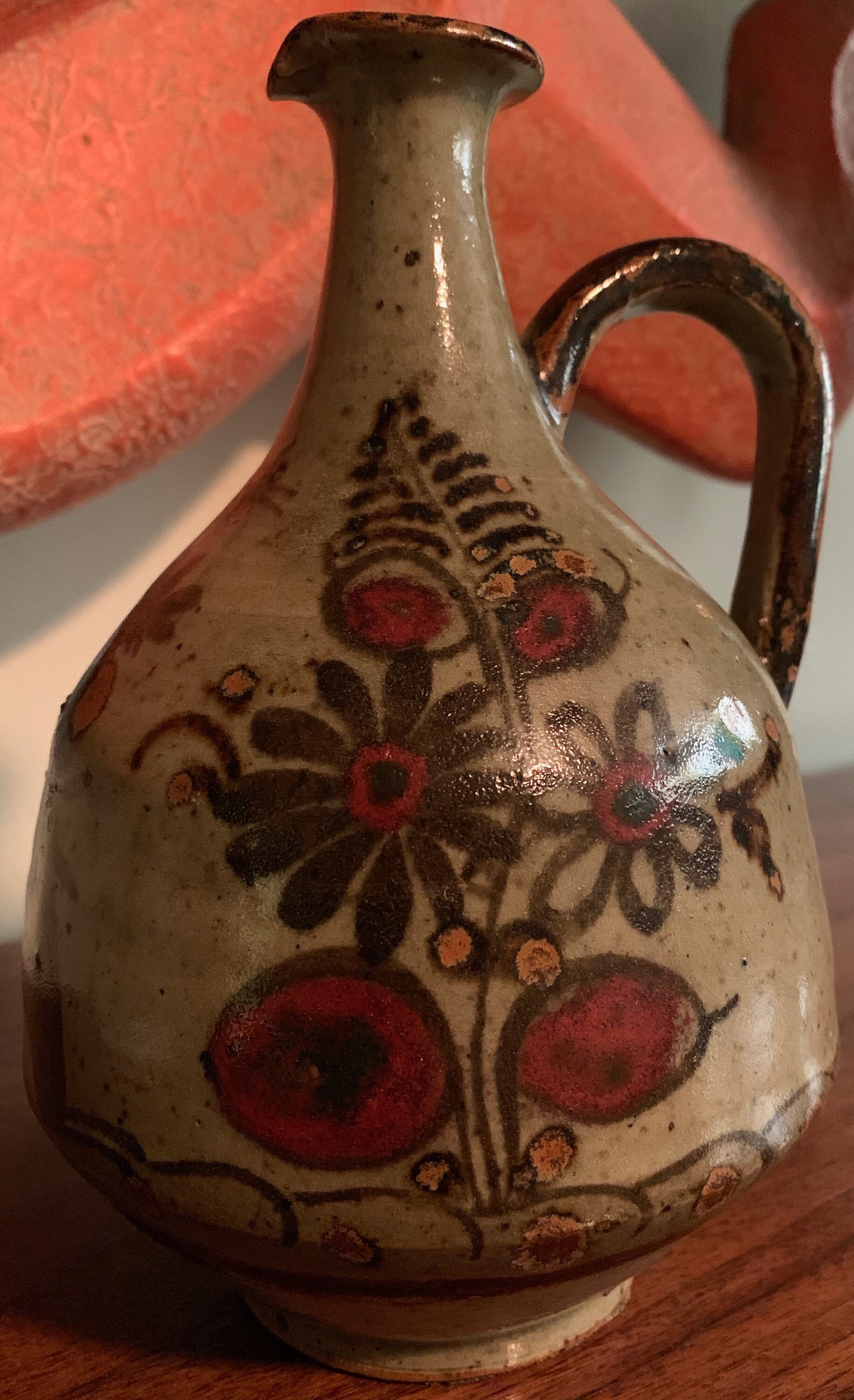 Nice Vintage 60s 70s Decorative Ceramic Pottery Pitcher Mexico Stylized ...