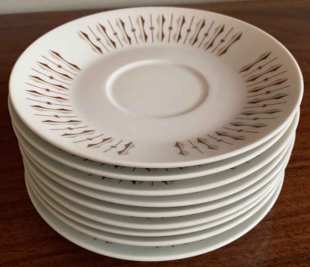 Vintage 50s 60s Harmony House Brentwood China Saucers Mid Century ...