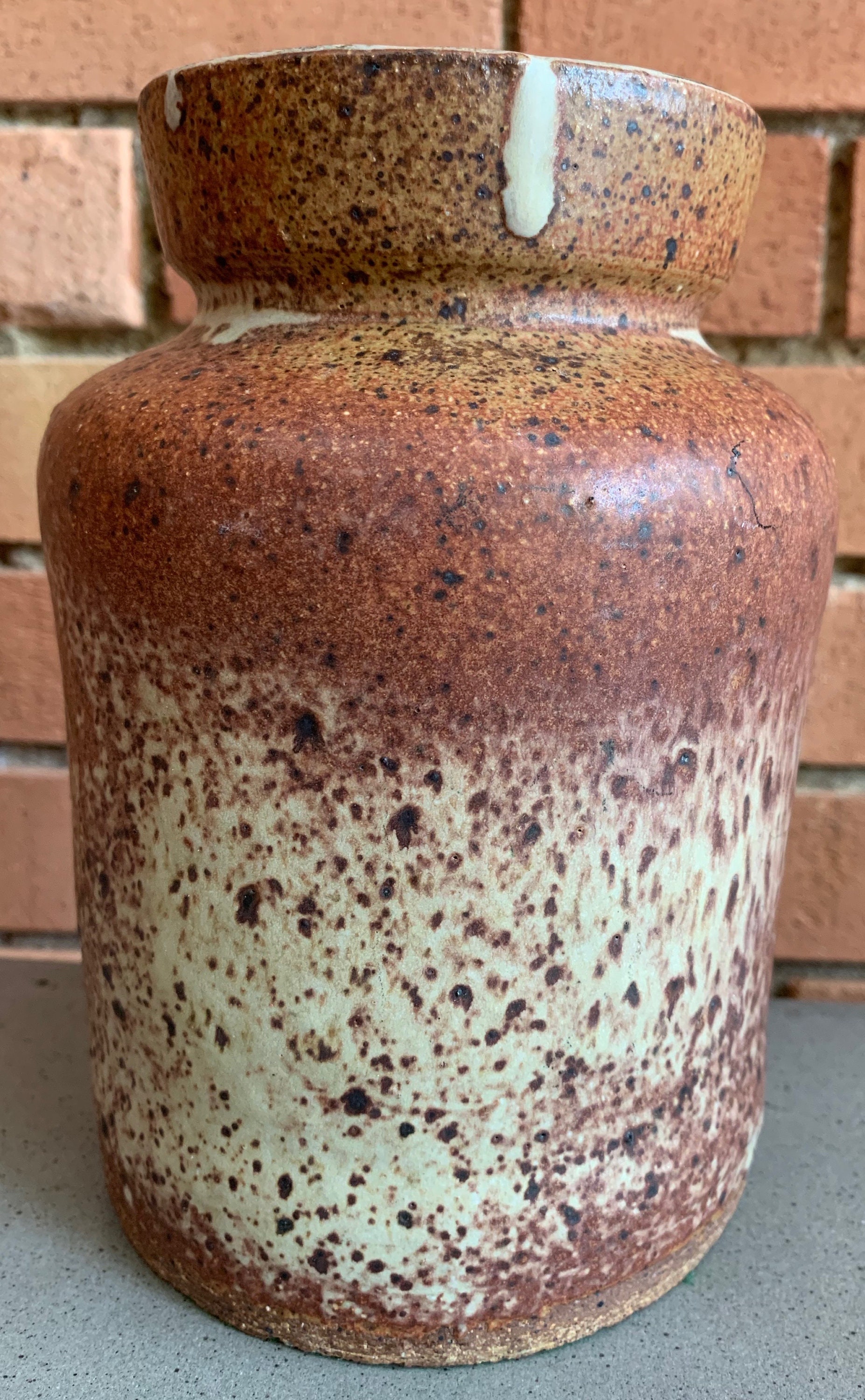Vintage 70s Ceramic Stoneware Studio Pottery Vase Planter Mid Century ...