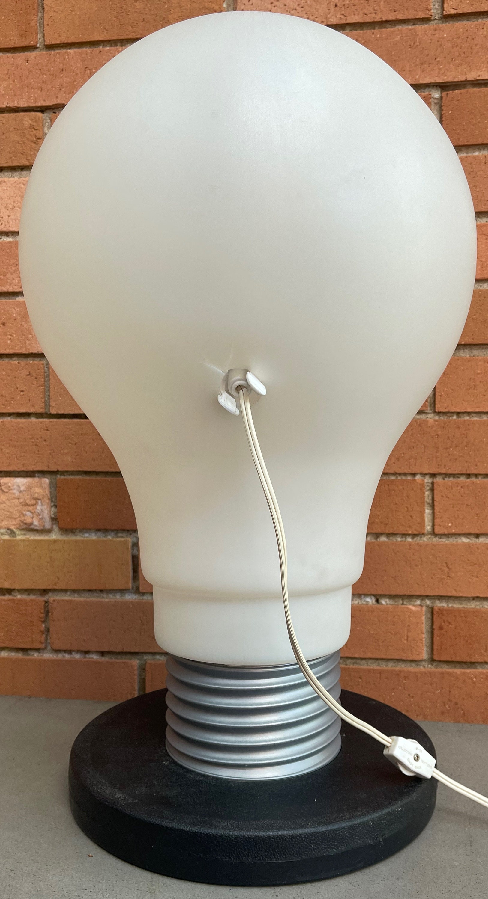 Vintage 1970s 80s Molded Hard Plastic Light Bulb Lamp Pop Art Lighting ...