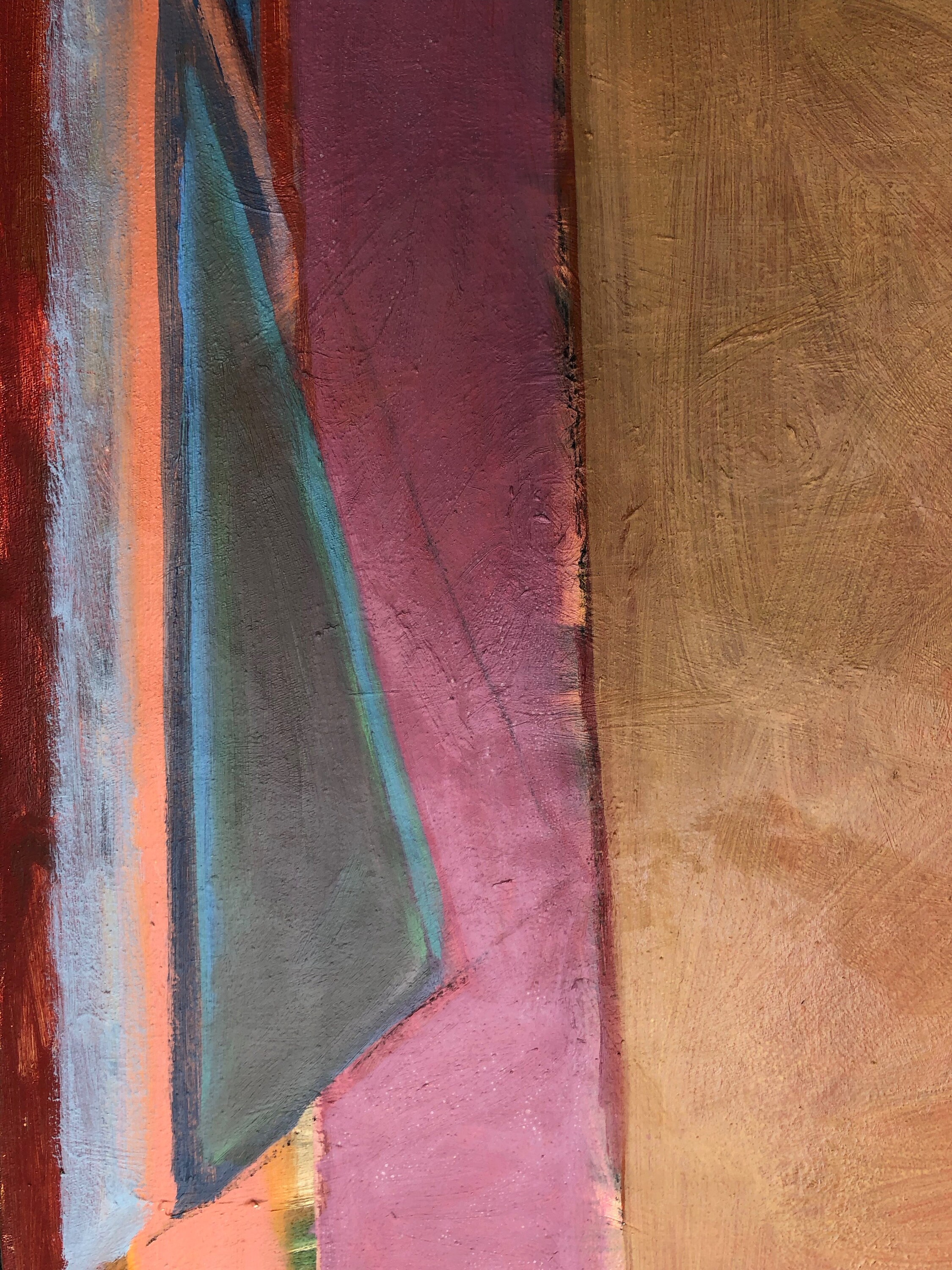 RESERVED FOR BARRY Contemporary 80s Abstract Shapes Oil Painting Modern ...