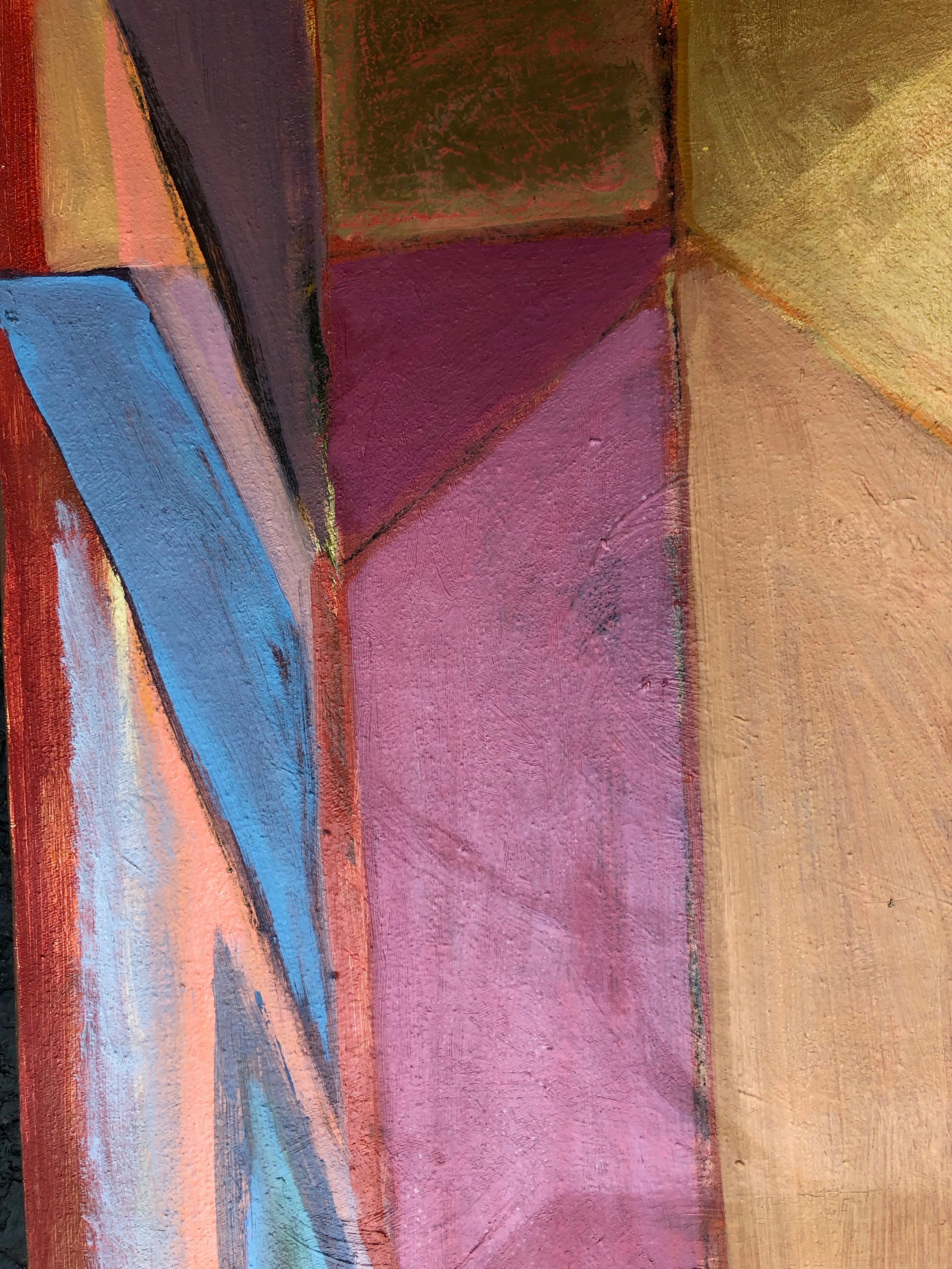 RESERVED FOR BARRY Contemporary 80s Abstract Shapes Oil Painting Modern ...