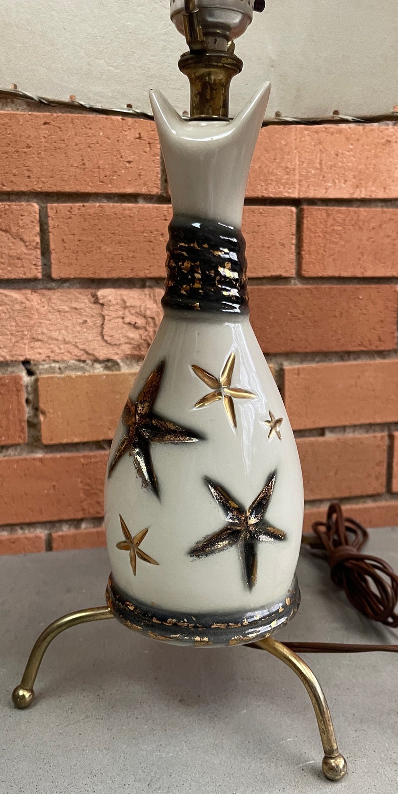 Pair Vintage 50s Starburst Atomic Era Lamp Mid Century Modern - Etsy
