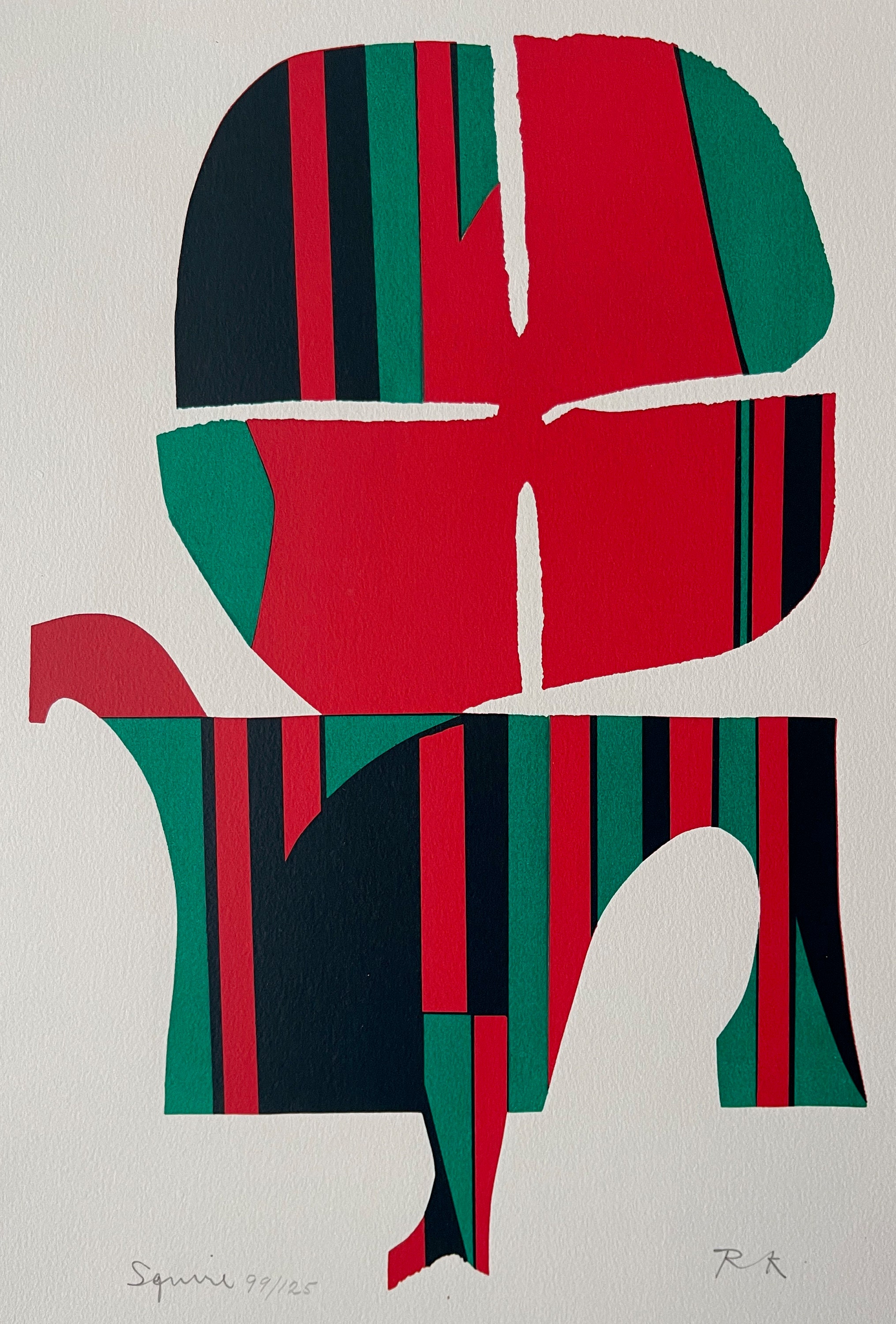 Vintage 1960s Ronald King Abstract Silkscreen Print Art MCM Canterbury ...