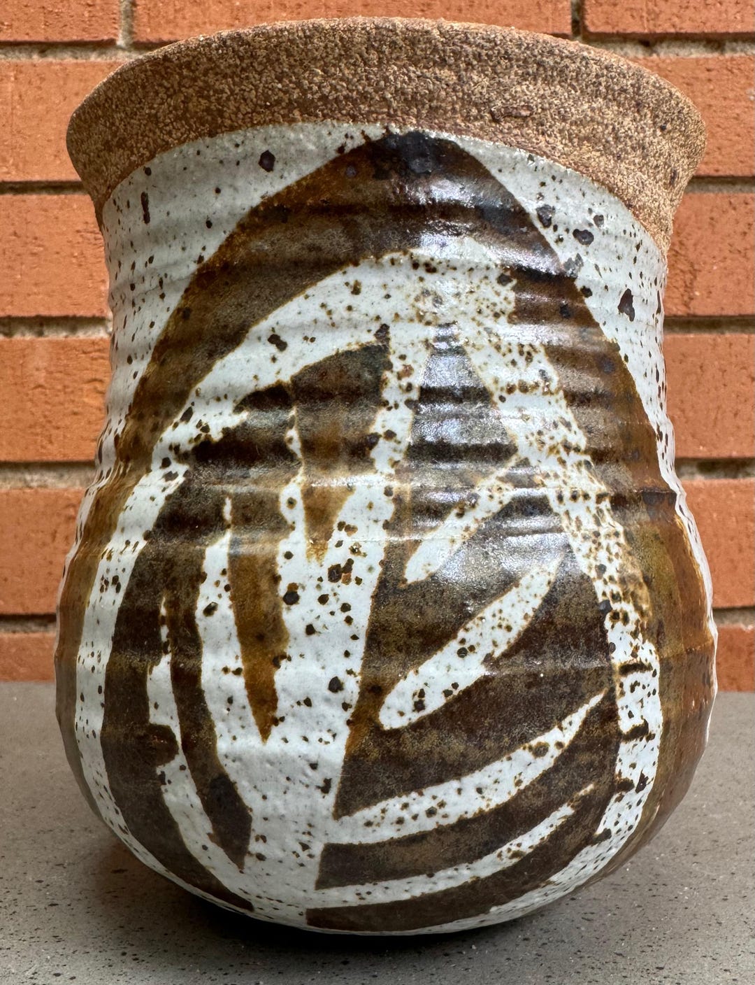 Vintage 70s Stoneware Hanging Planter Pot Pottery Mid Century MCM ...