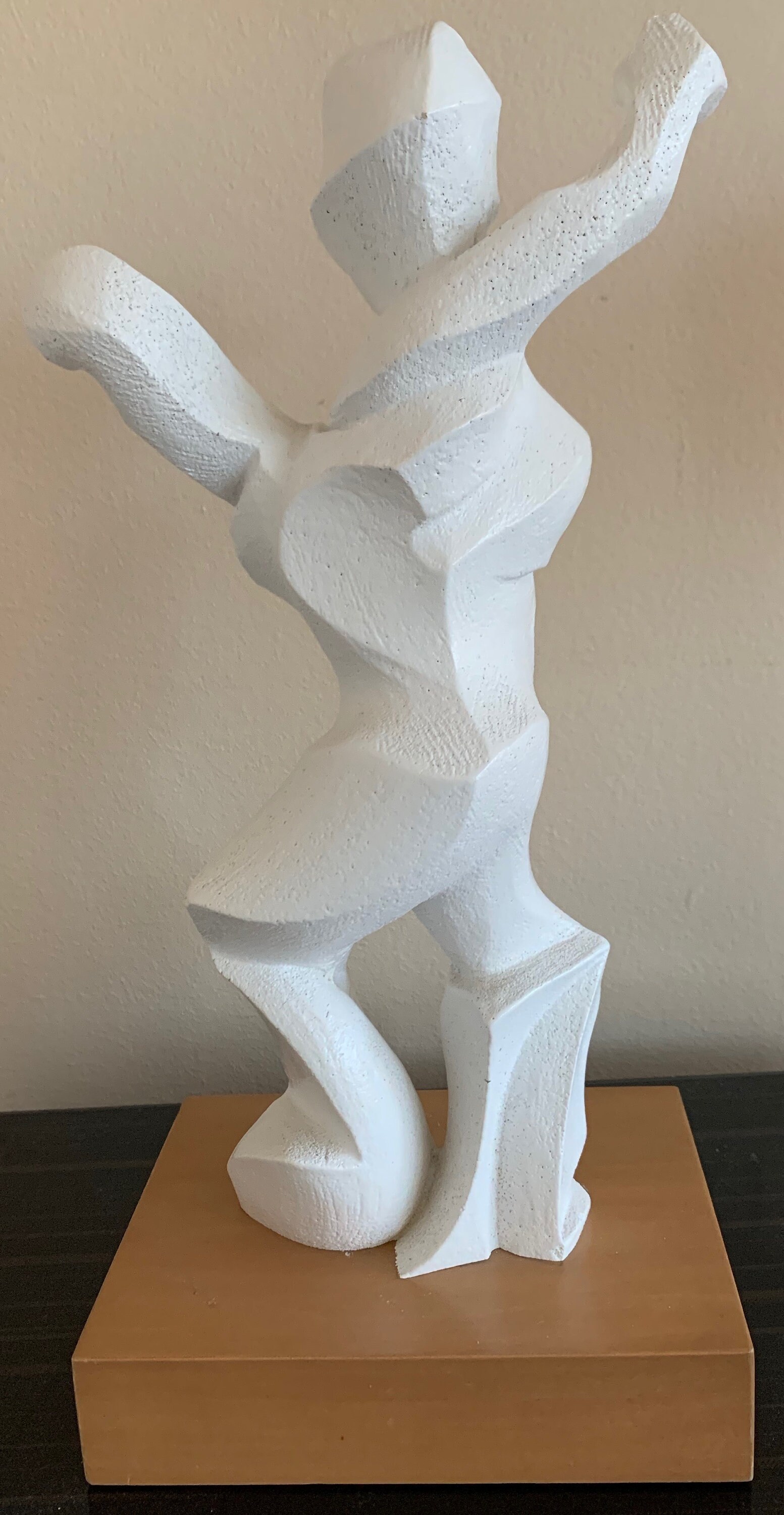 Vintage 60s 70s White Cubist Sculpture Dancer Mid Century Modern Decor ...