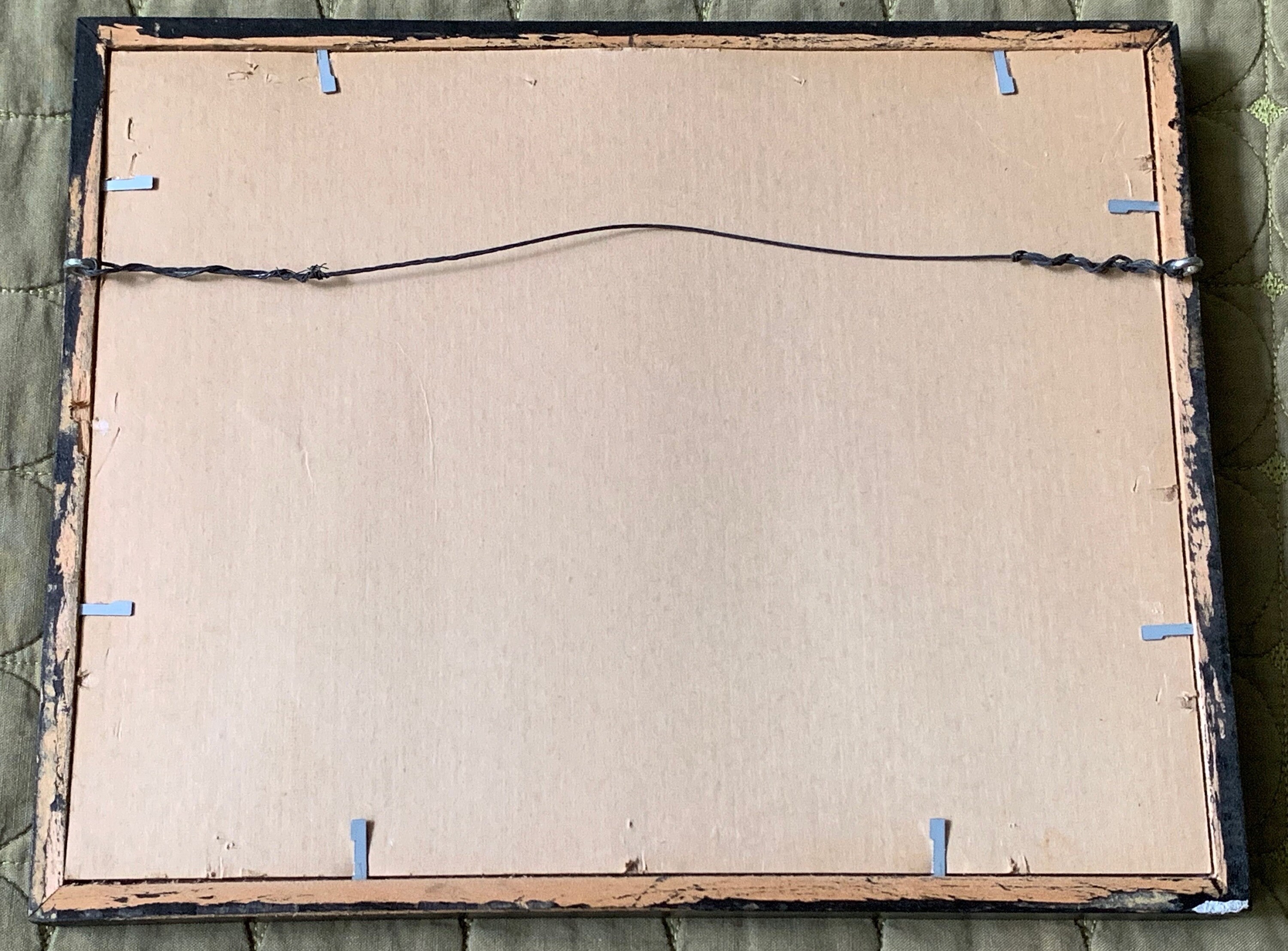 Vintage 60s 70s Owl Bird Trees Woodblock Illustration Print Mid Century ...