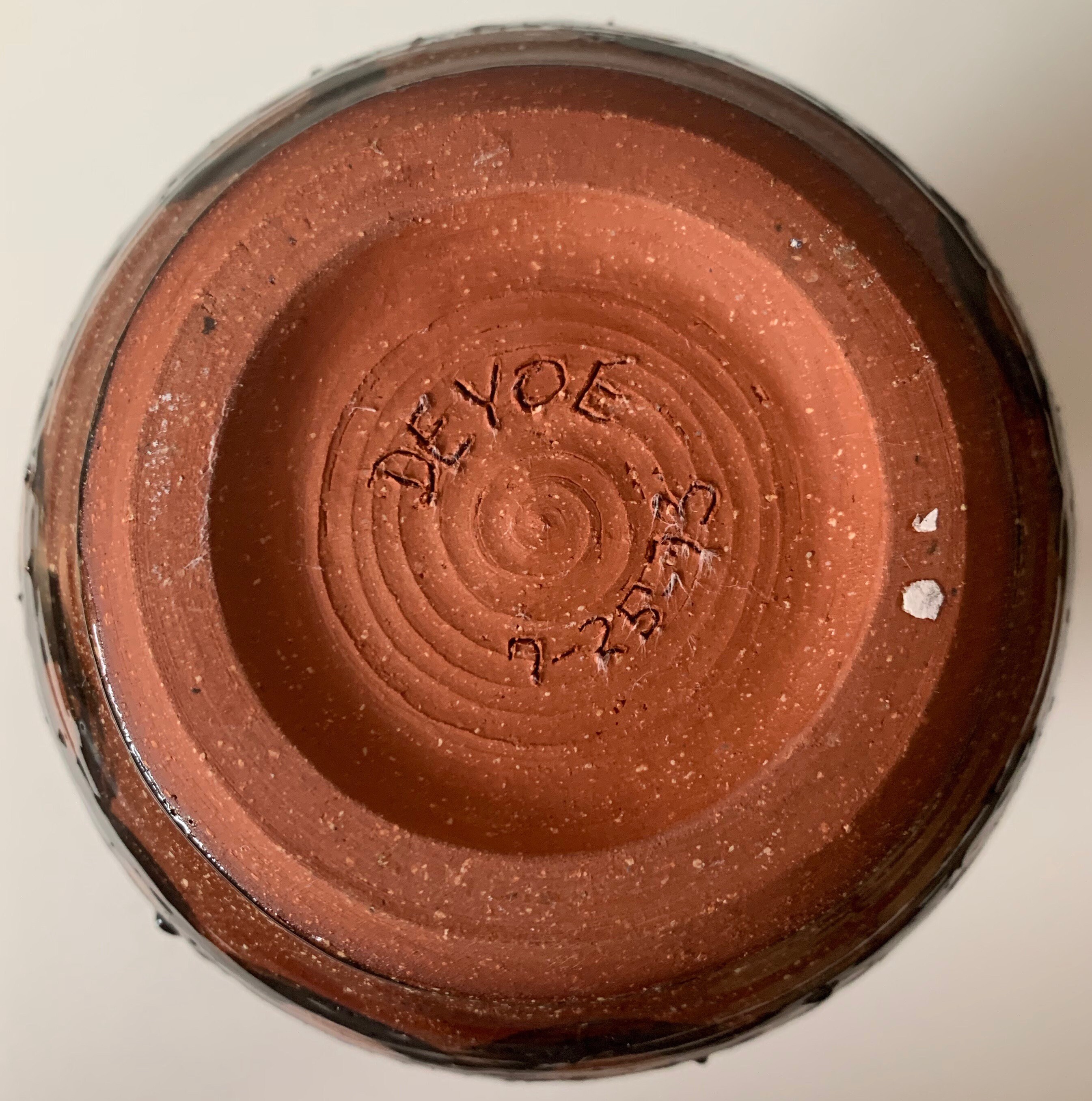 Vintage 70s Stoneware Ceramic Studio Pottery Vase Deyoe Frith Mid ...