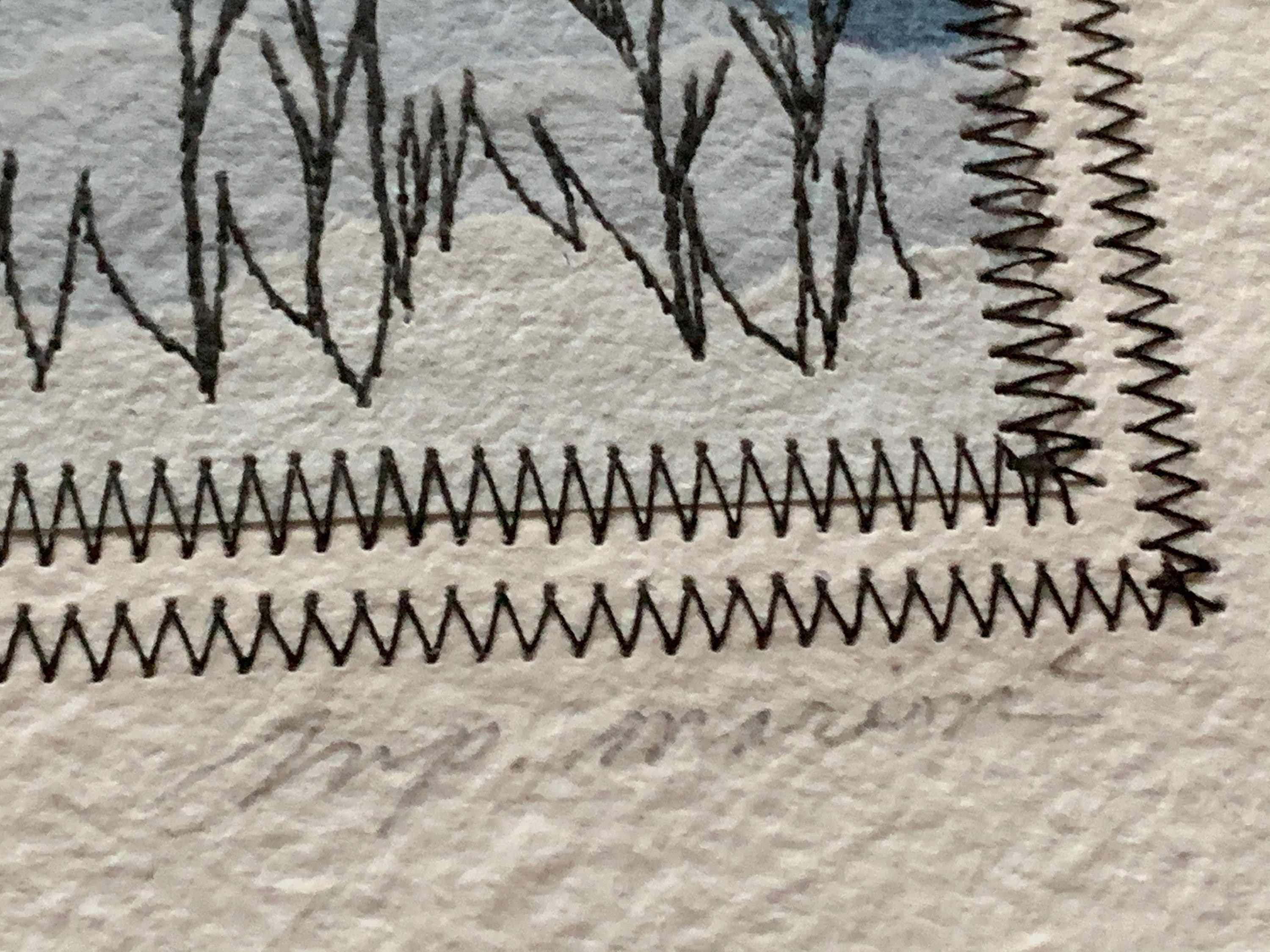 Vintage M.P. Marion Prints and Pulper Paper Mill Collage Mixed Media ...