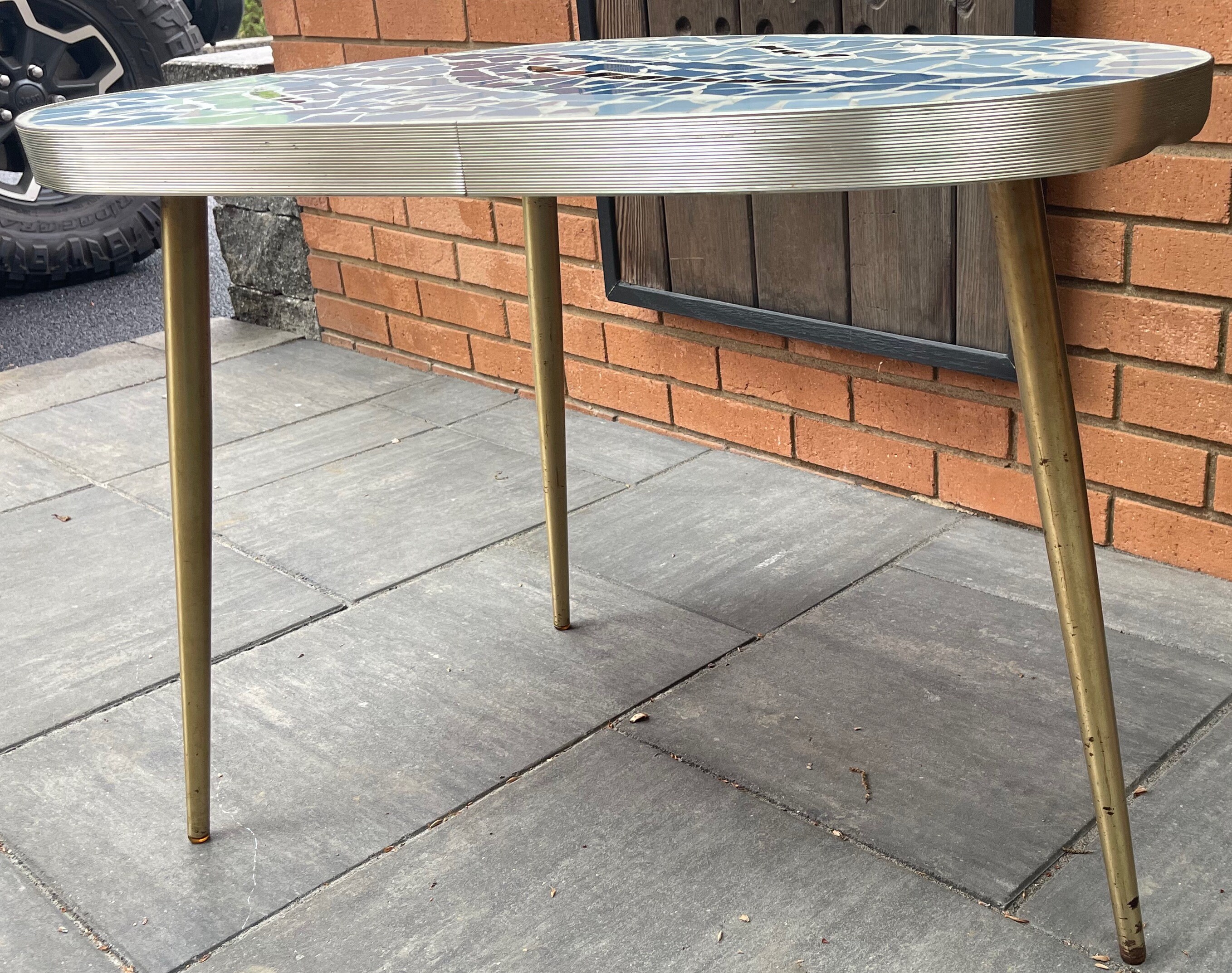 Vintage 50s 60s Ceramic Tile Mosaic Coffee Table Mid Century Modern ...