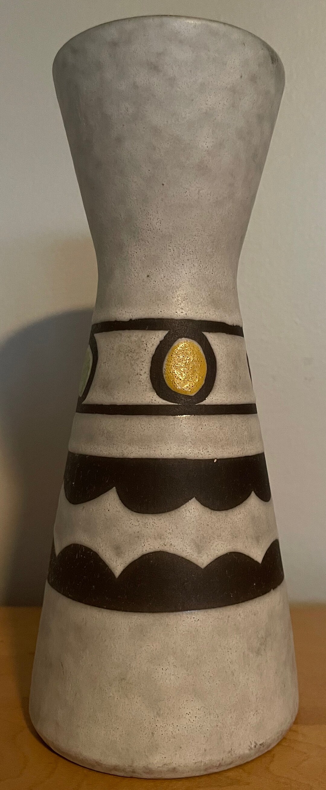 Vintage Decorative Ceramic Vase Hourglass Shape Mid Century Modern ...