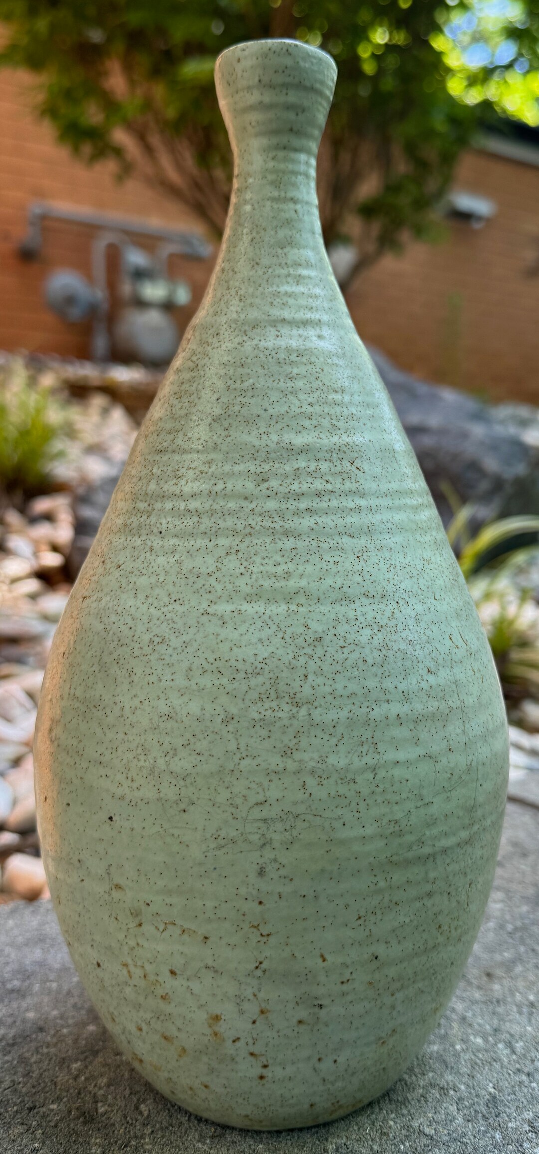 Vintage Decorative Ceramic Studio Pottery Spout Vase Handmade Modern ...