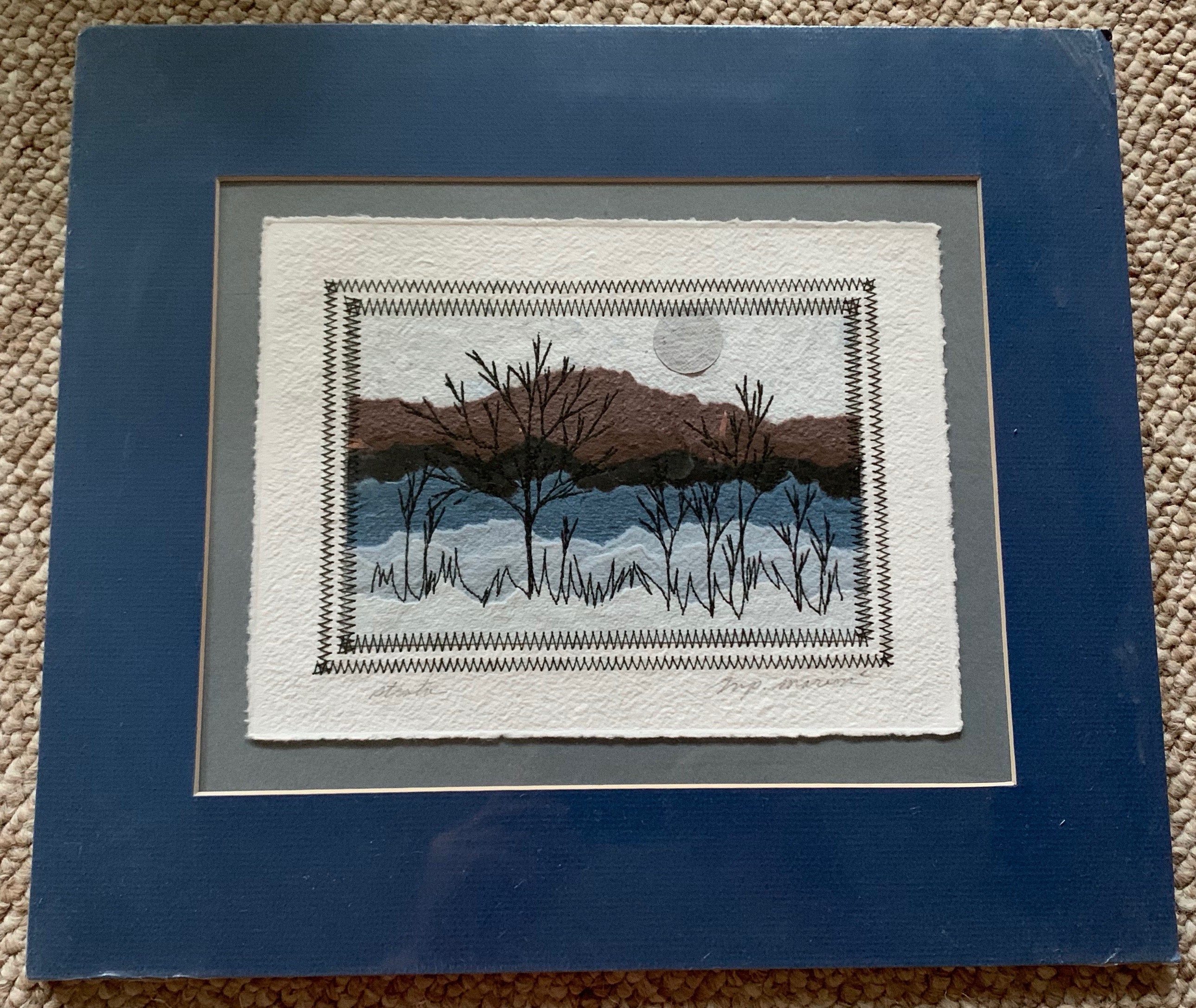 Vintage M.P. Marion Prints and Pulper Paper Mill Collage Mixed Media ...