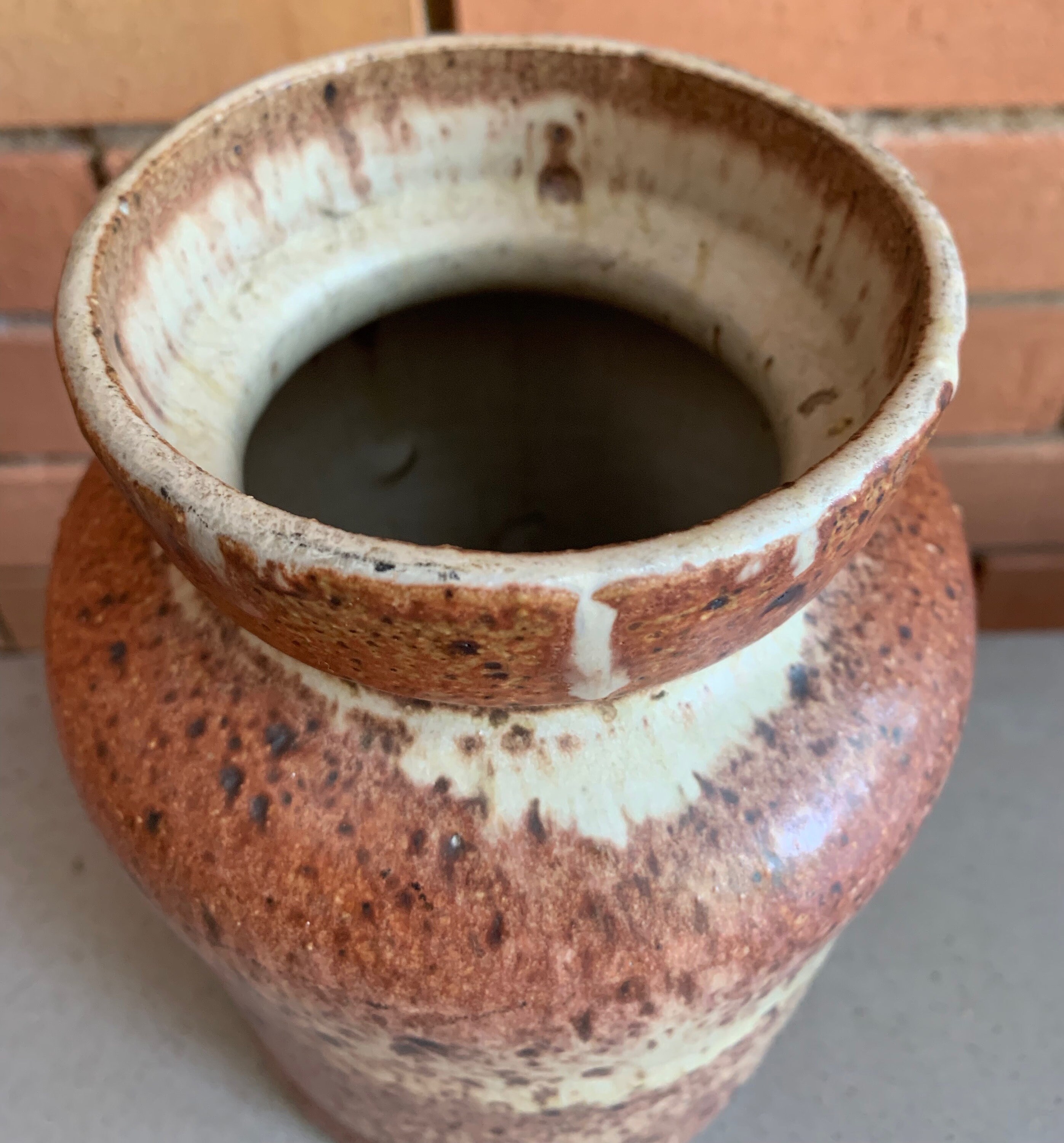 Vintage 70s Ceramic Stoneware Studio Pottery Vase Planter Mid Century ...