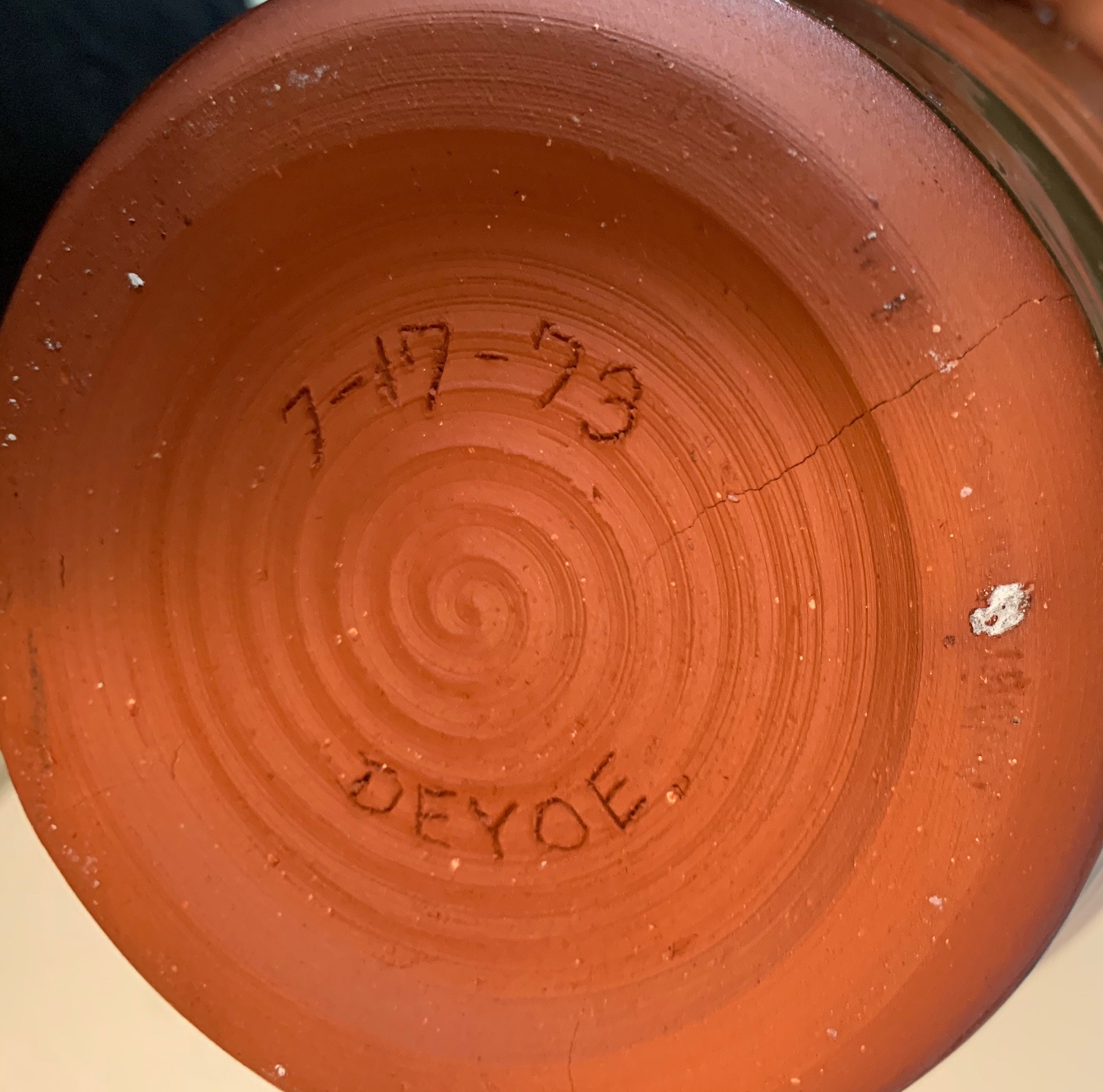 Vintage 70s Hand Painted Lidded Jar Stoneware Ceramic Studio Pottery ...