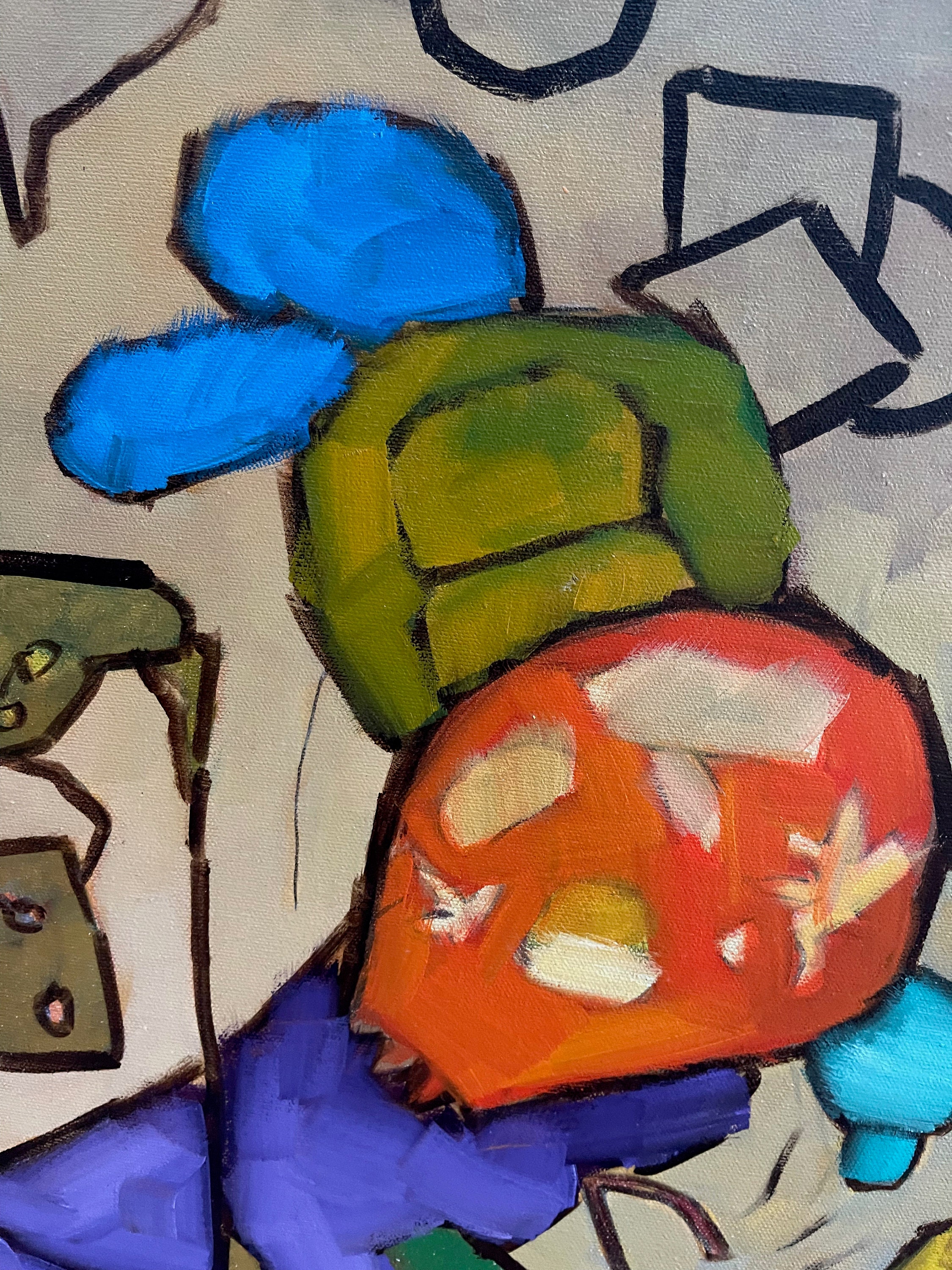 Colorful Vintage Abstract Jacques Colbert Estate Oil Painting Modern ...