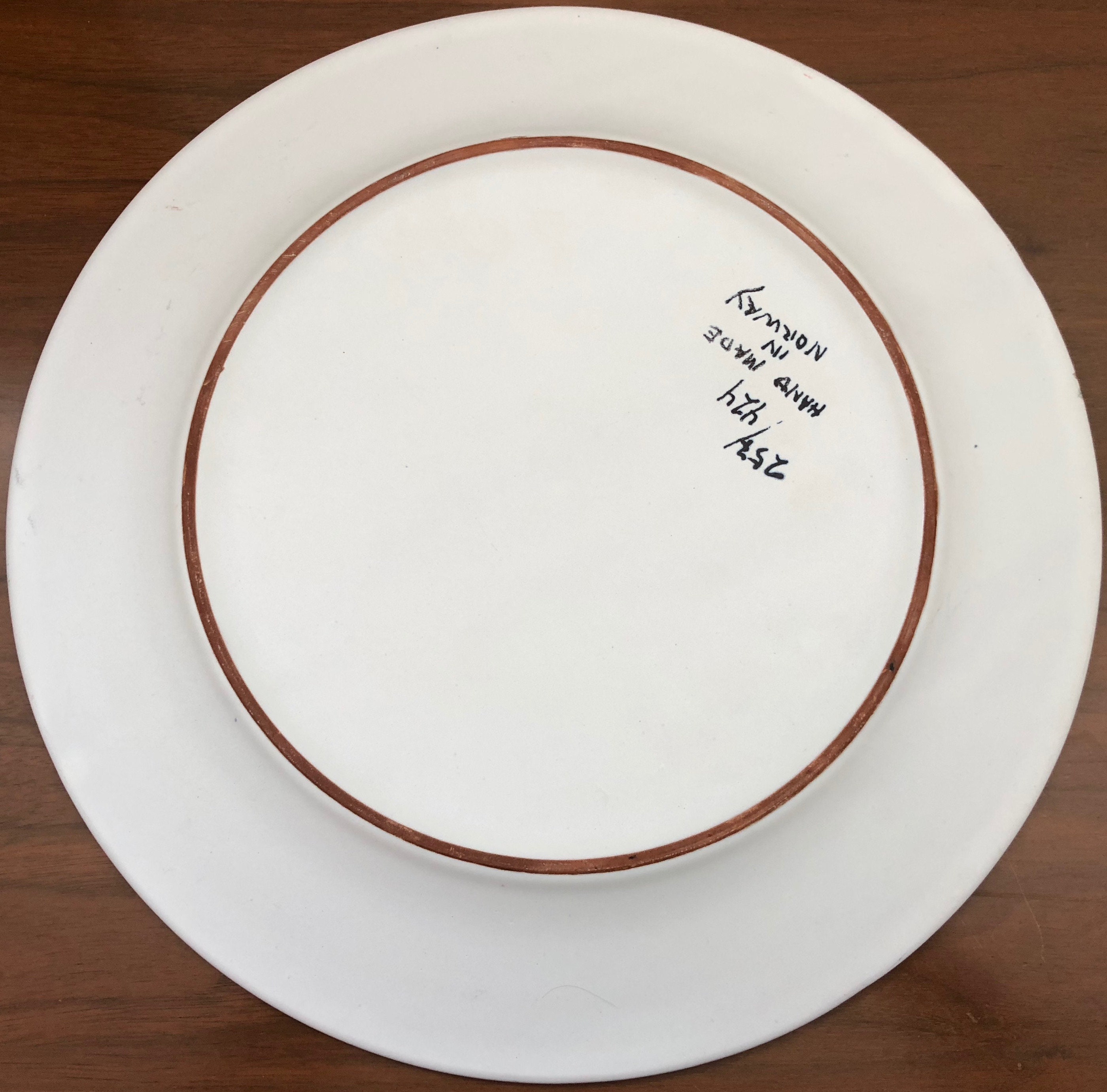 Vintage 13 Decorative Floral Hand Made Plate Norway Mid Century Modern ...