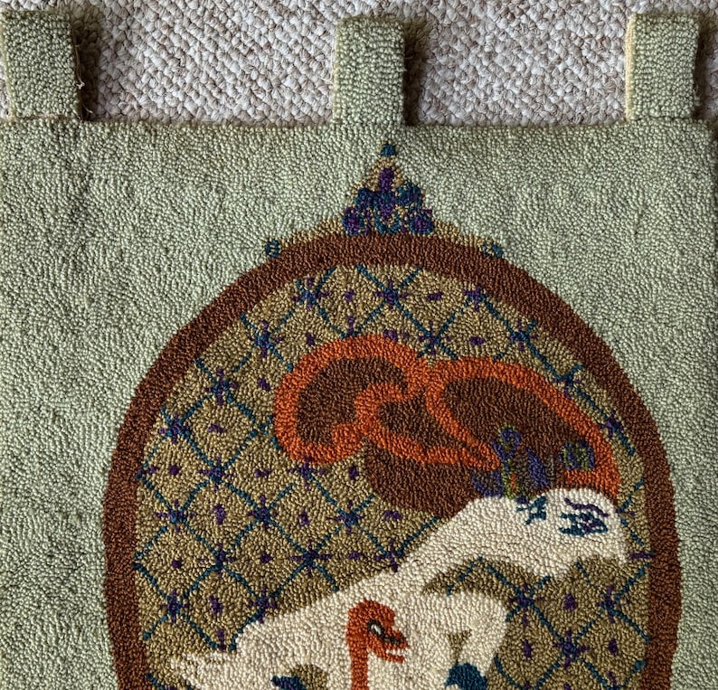 Vintage Figural MCM ERA Industries ACKERMAN Woven Tapestry Wall Hanging ...