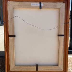 Vintage Abstract Shapes Acrylic Painting Modern Art Wall Hanging Signed ...