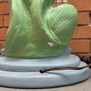 Vintage 1950s Tropical Plaster Lamp Glass Insert Mid Century Lighting ...