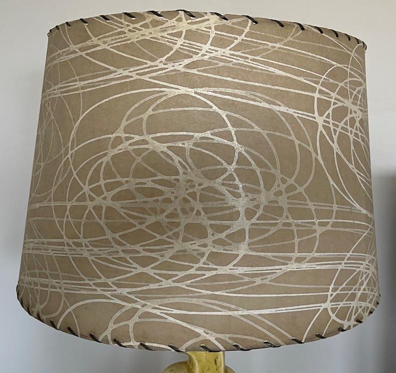 Vintage 1950s 60s Beige Fiberglass Shade Mid Century Modern - Etsy