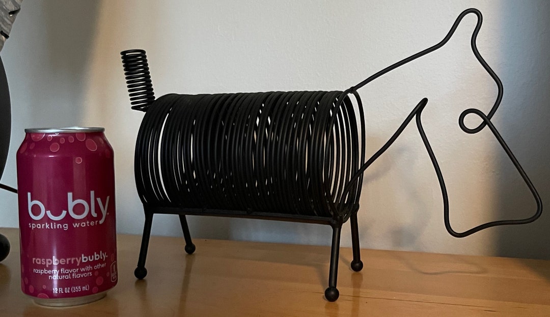 Large Vintage 1950s Coil Wire Dog Animal Letter Record Holder Mid ...