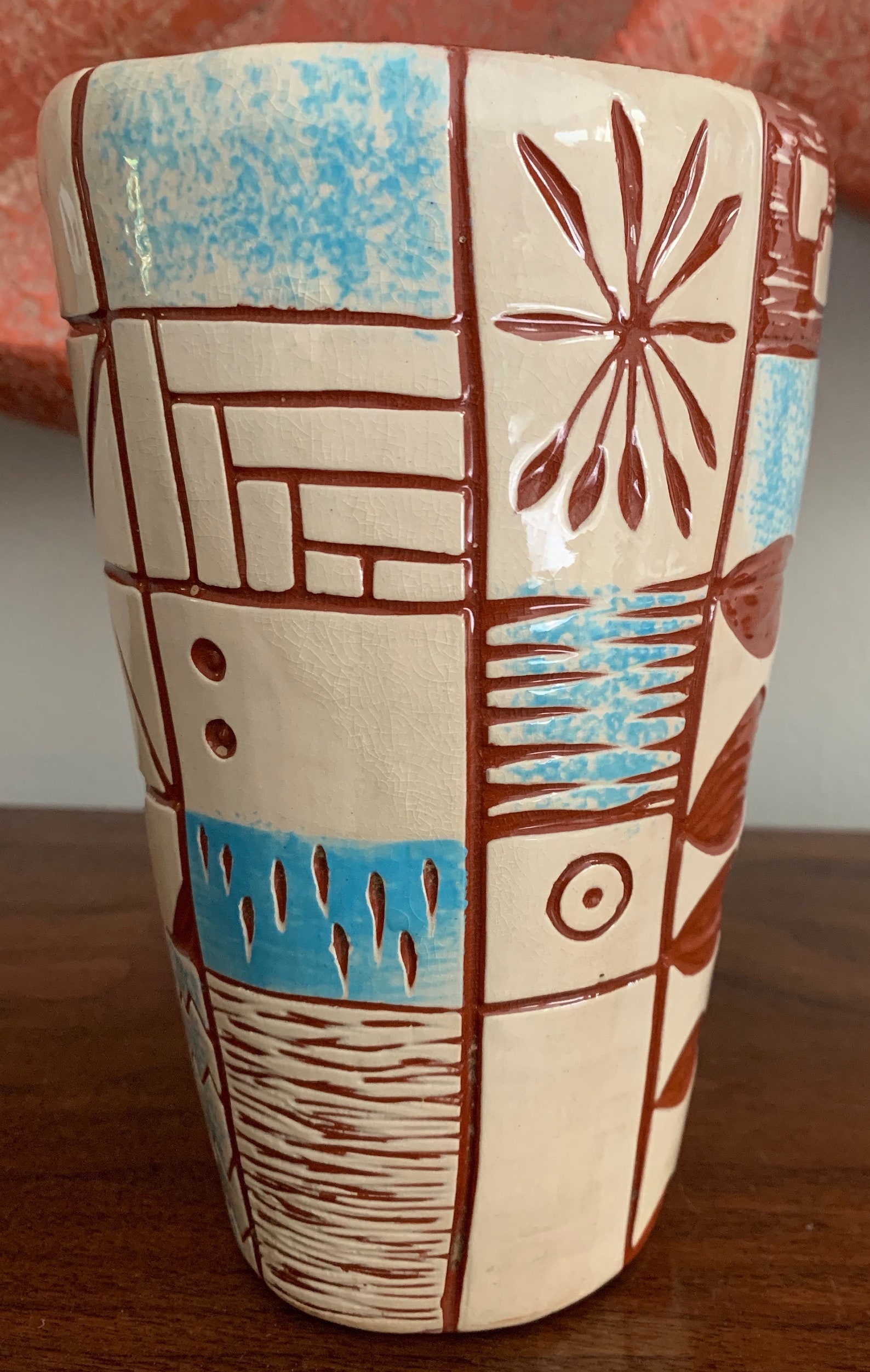 Nice Unique Vintage 60s Ceramic Vase Mid Century Modern - Etsy
