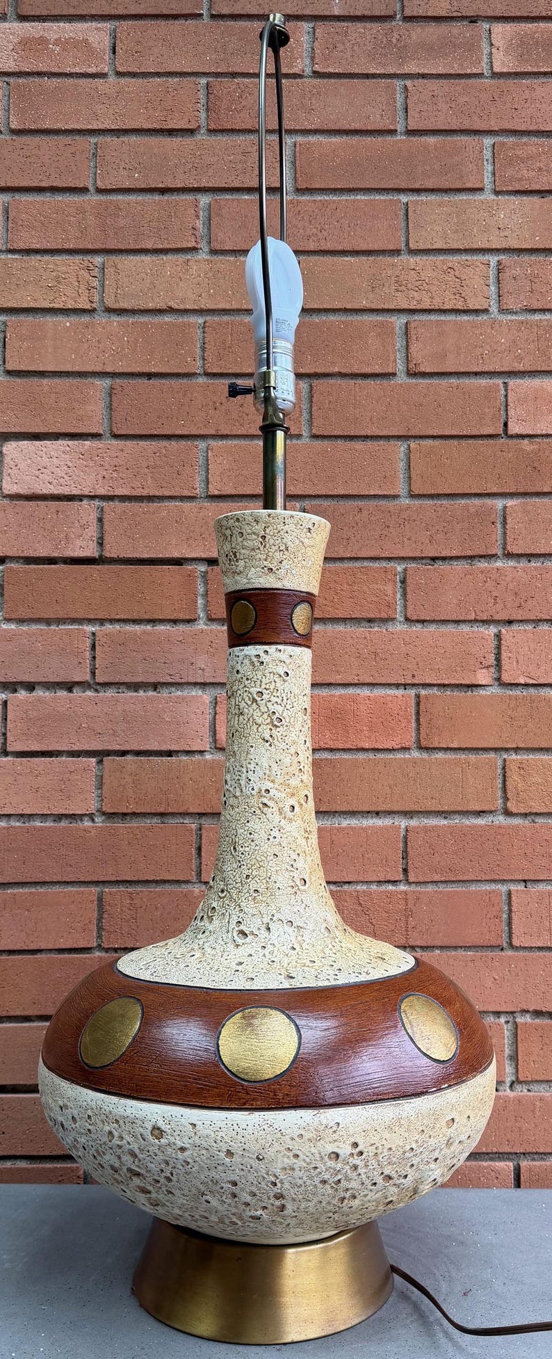 Vintage 60s MCM Fat Lava Chalkware Lamp Mid Century Modern Lighting ...