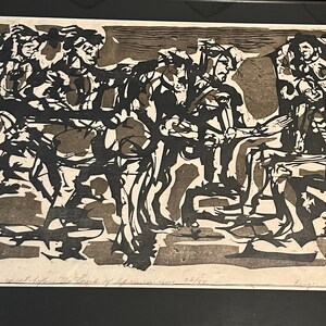 Vintage Eugene Larkin 1950s Woodblock Print Mythology Electra Orestes ...