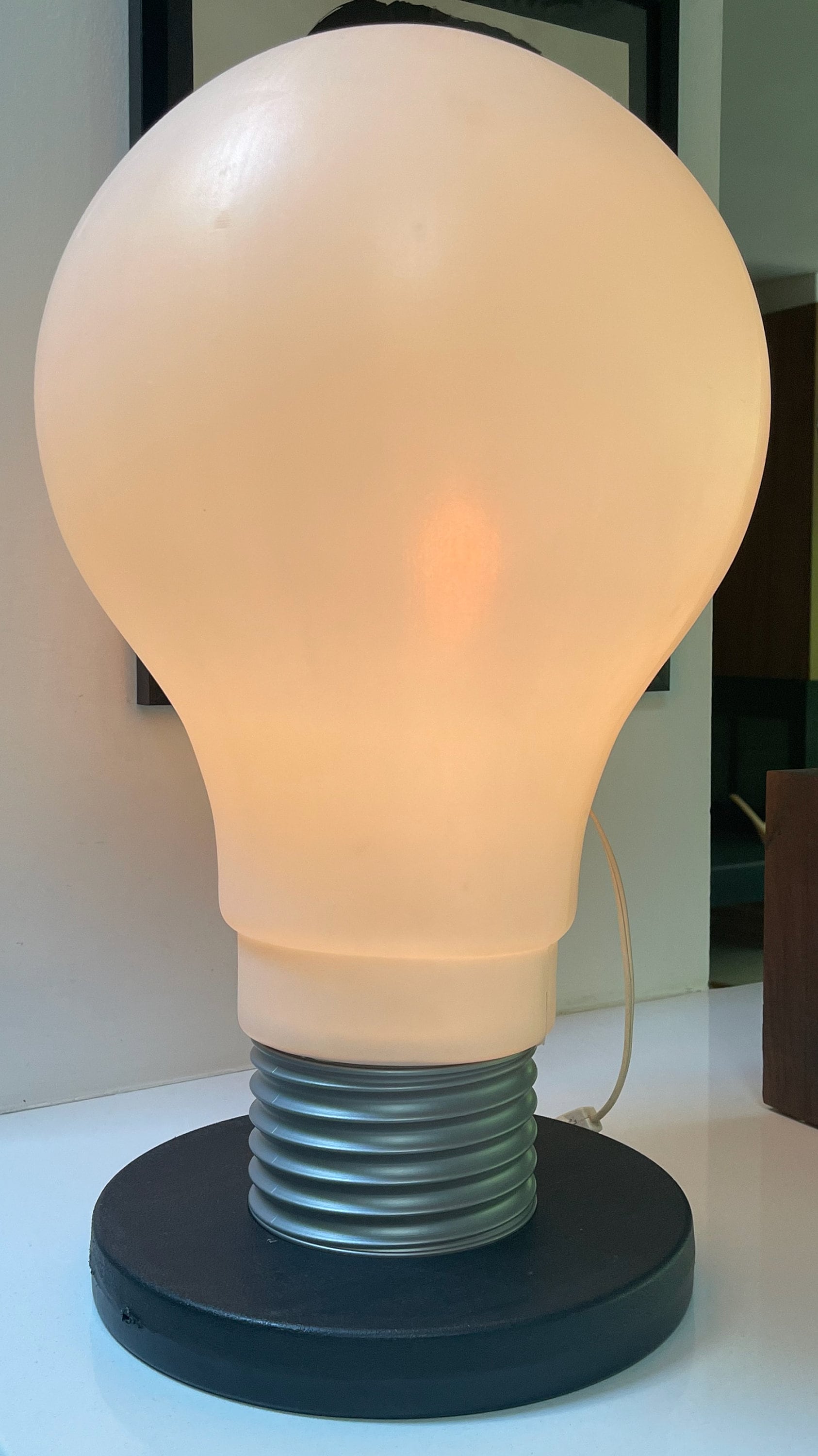 Vintage 1970s 80s Molded Hard Plastic Light Bulb Lamp Pop Art Lighting ...