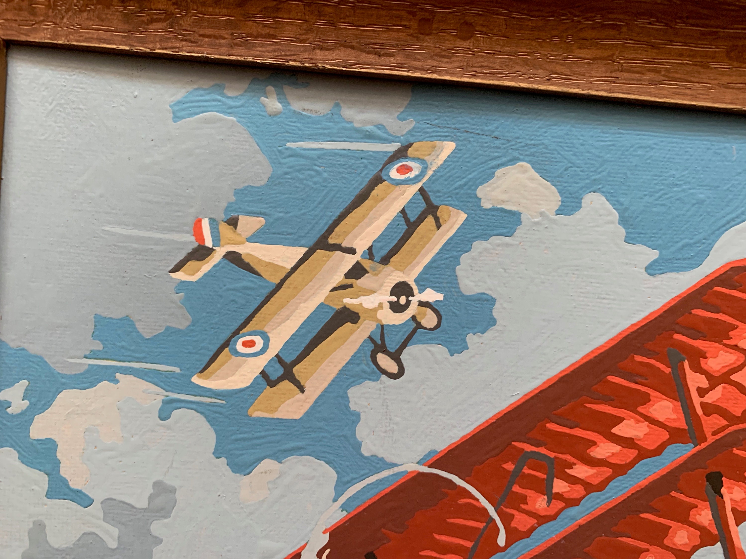 Awesome Vintage Red Baron Paint By Numbers PBN War Planes Painting Art ...