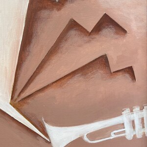 Vintage 70s 80s Abstract Instruments Instrument Painting Art Wall ...