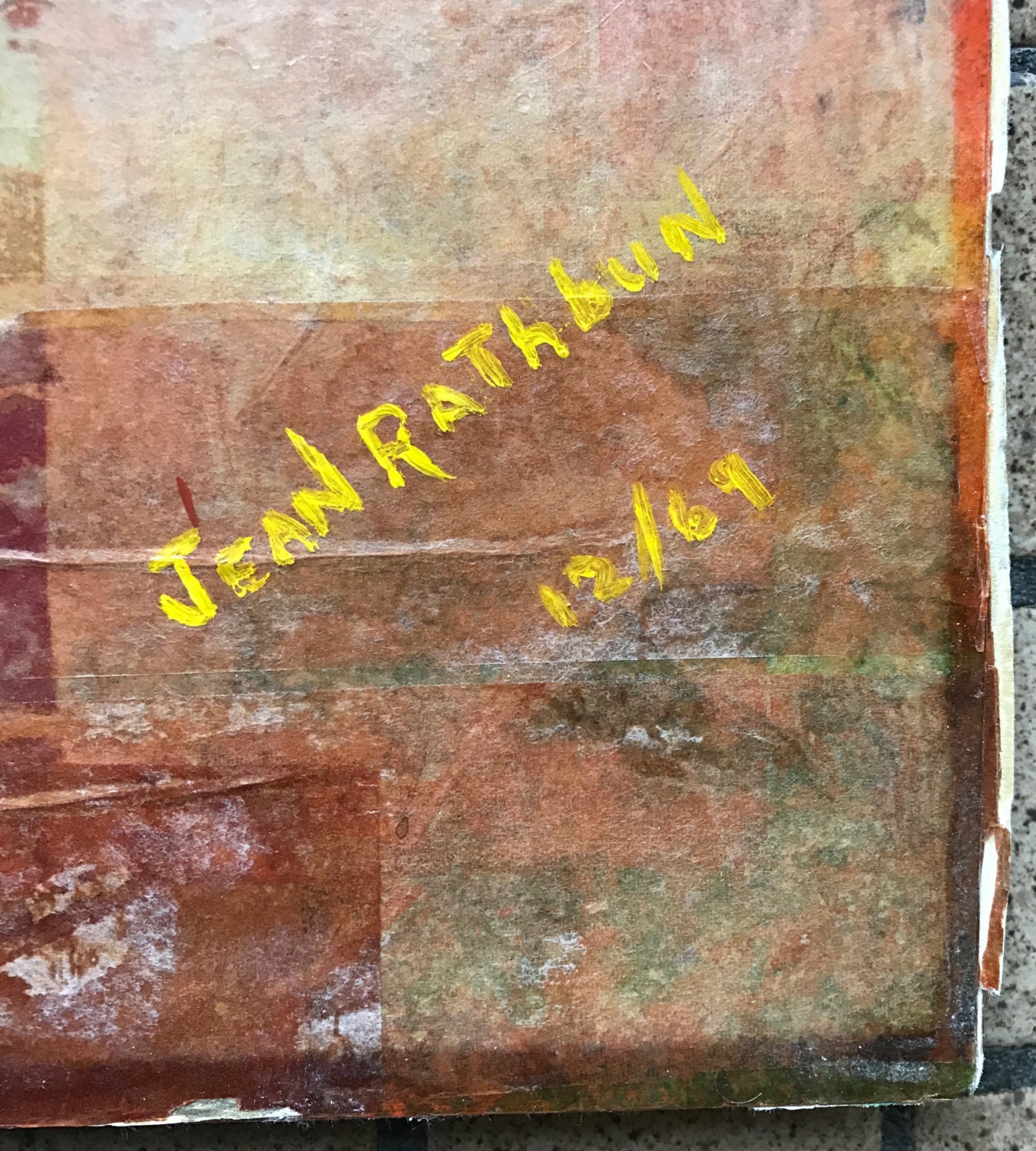 Vintage 60s Abstract Geometric Cubist Cityscape Decoupage Signed Mid ...